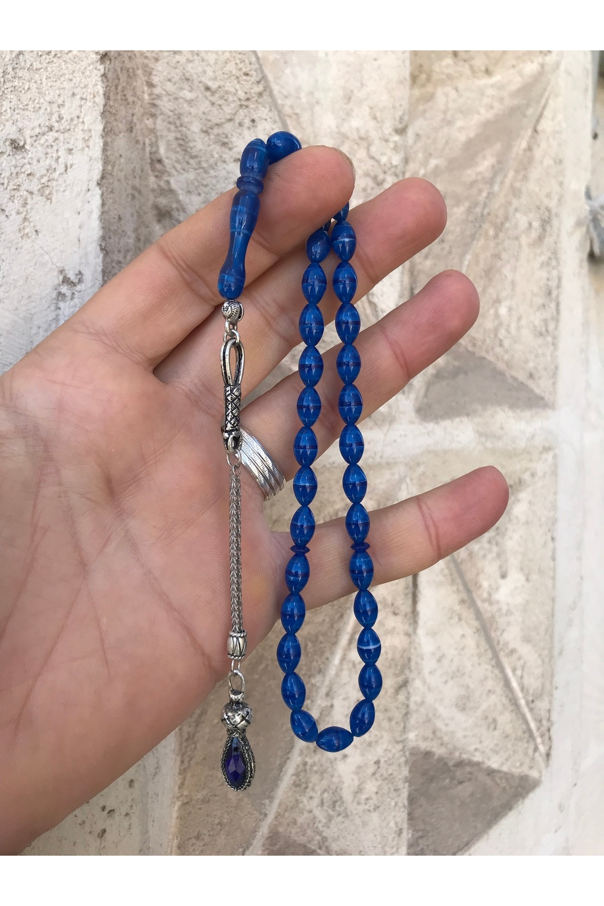Sultan Telkari Sürmeli Model Beyzi Kesim Toz Kehribar Tesbih - Fiyatı ...