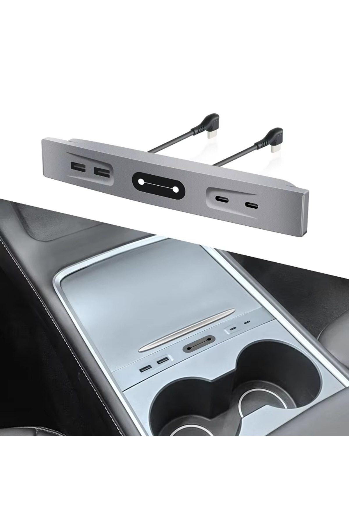 Choice SS-TSLUSB-4 Car USB Hub for Tesla Model Y Model 3 2021 2022 2023 ...