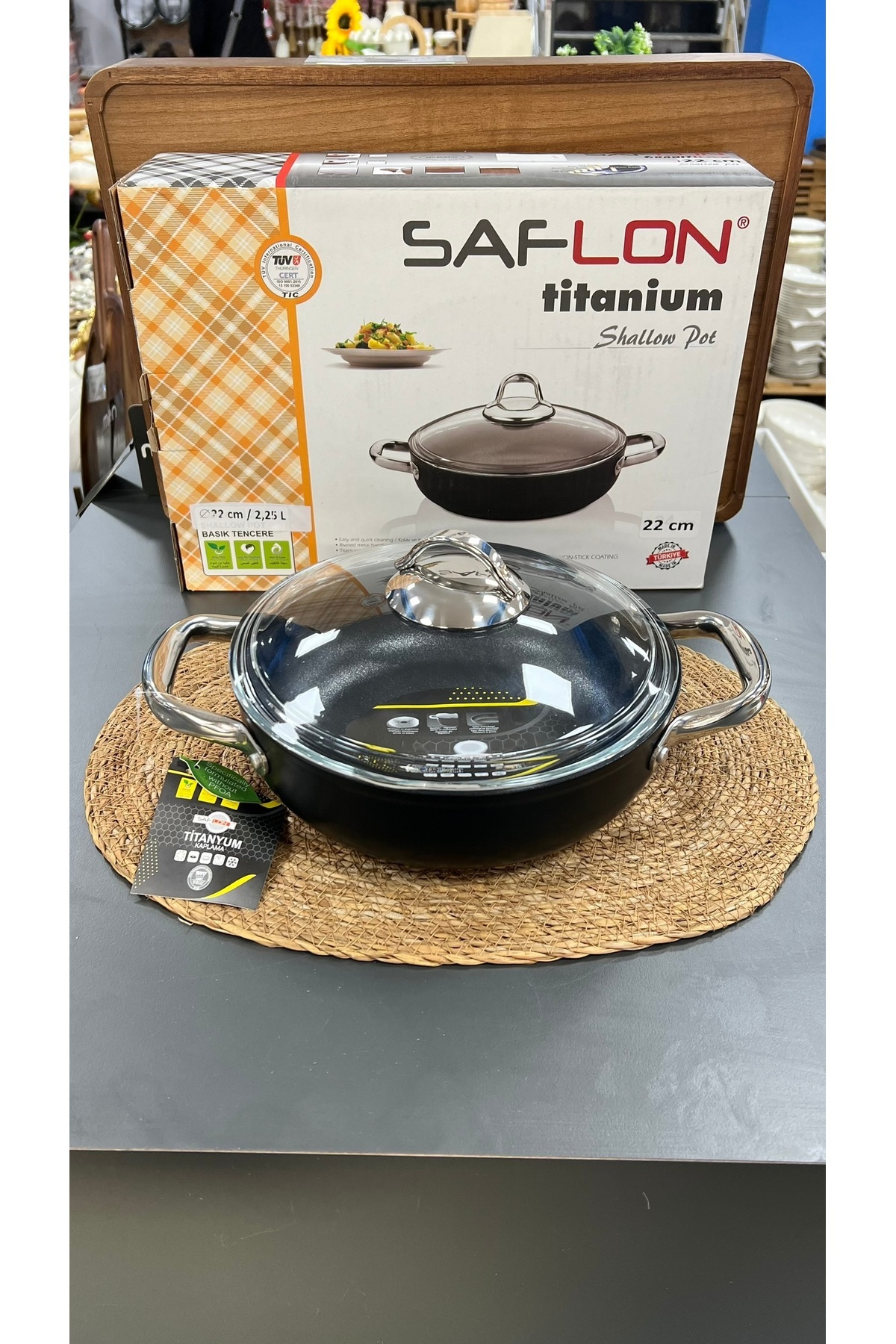 SAFLON SAFİNOX 22 CM KARNIYARIK TİTANYUM TENCERE - Fiyatı, Yorumları