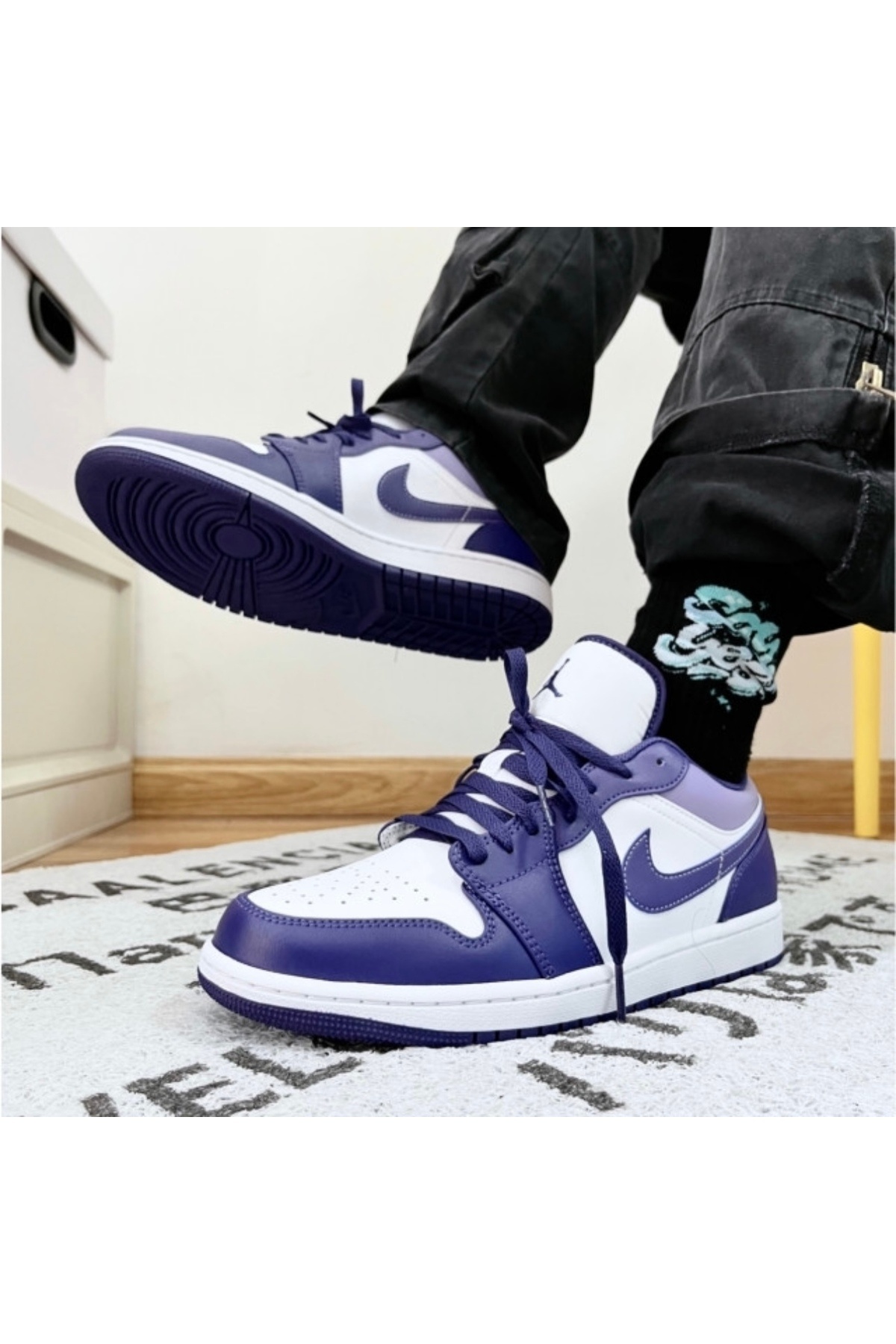 Nike Jordan Air 1 Low Erkek Mor Spor Ayakkabı NDD SPORT - Fiyatı, Yorumları