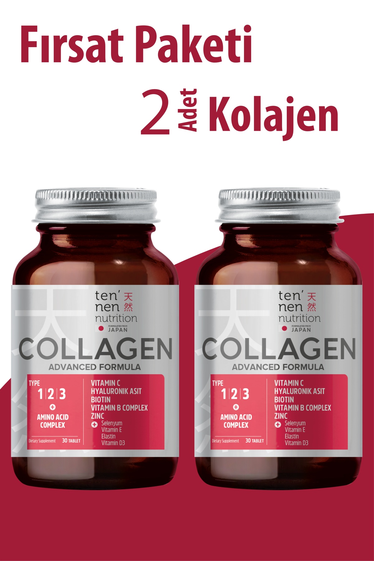Tennen Nutrition 4 Tip Kolajen, Tip 1, Tip 2, Tip 3, Tip 5, C Vitamini ...