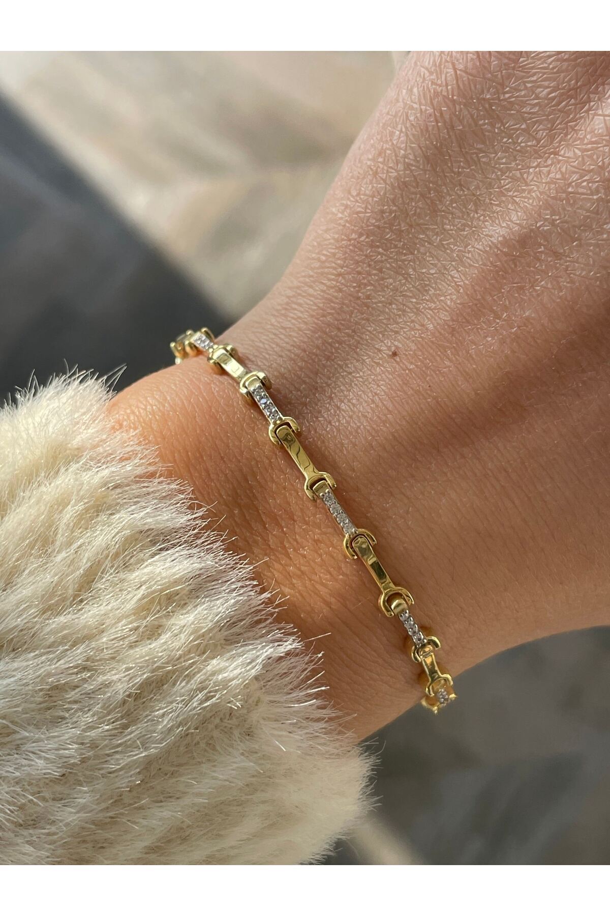 Reacraft 925 Gümüş | İki Renkli Tasarım Geçmeli Bileklik Fiyatı ...