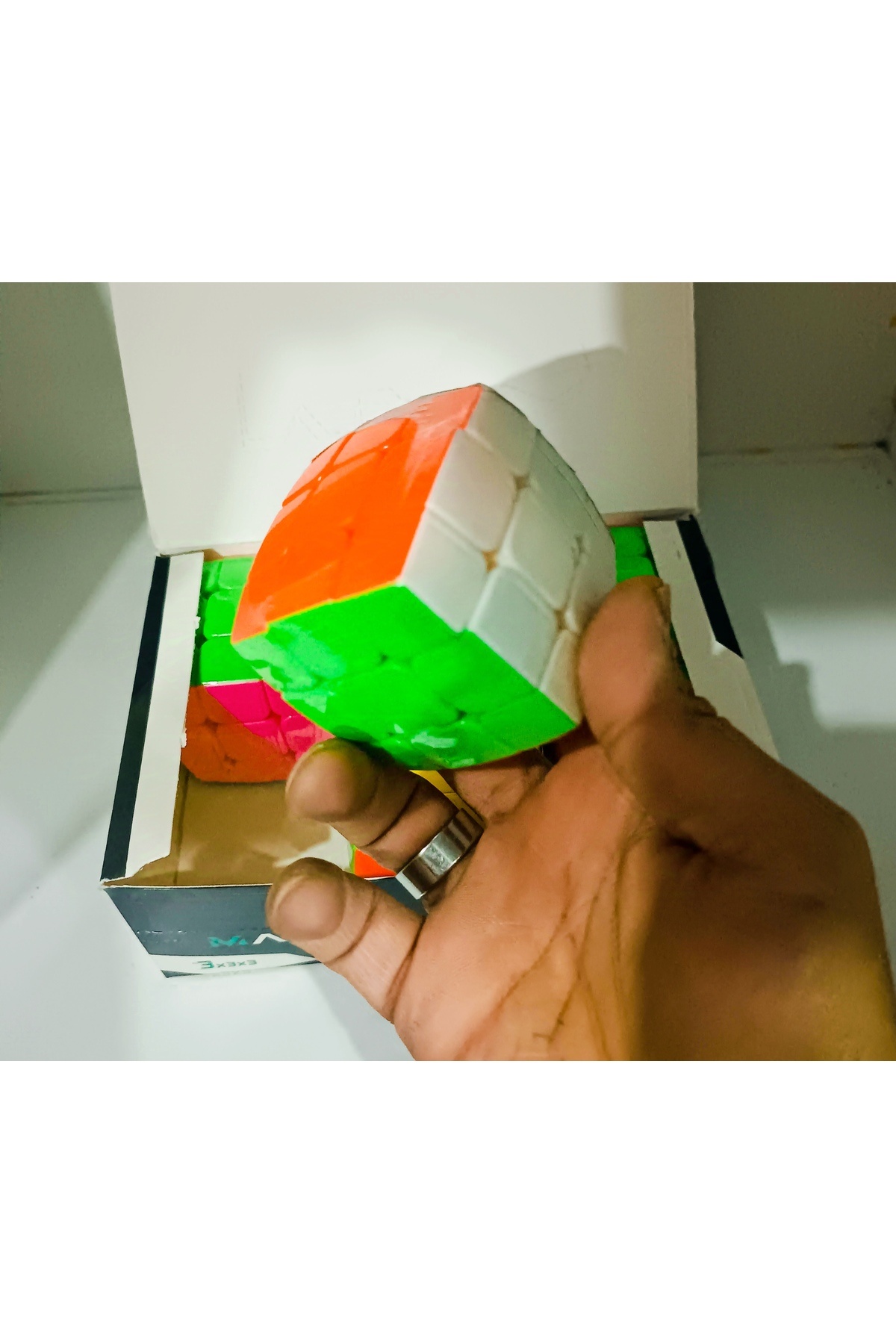 ASLANKAR Zeka küpü oval yeni model 3x3 büyük boy sabır küpü rubik küp ...