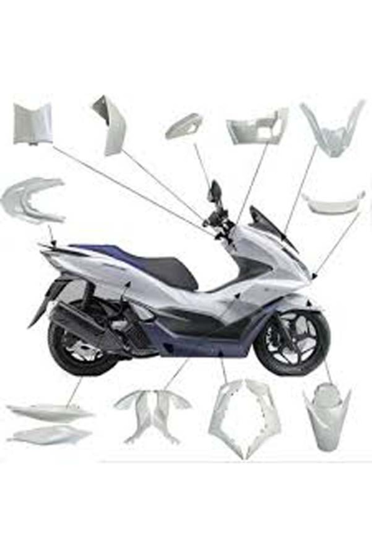 ASİL MOTOR Honda Pcx Kaporta Seti Beyaz 2021-2022-2023-2024 Uyumlu ...