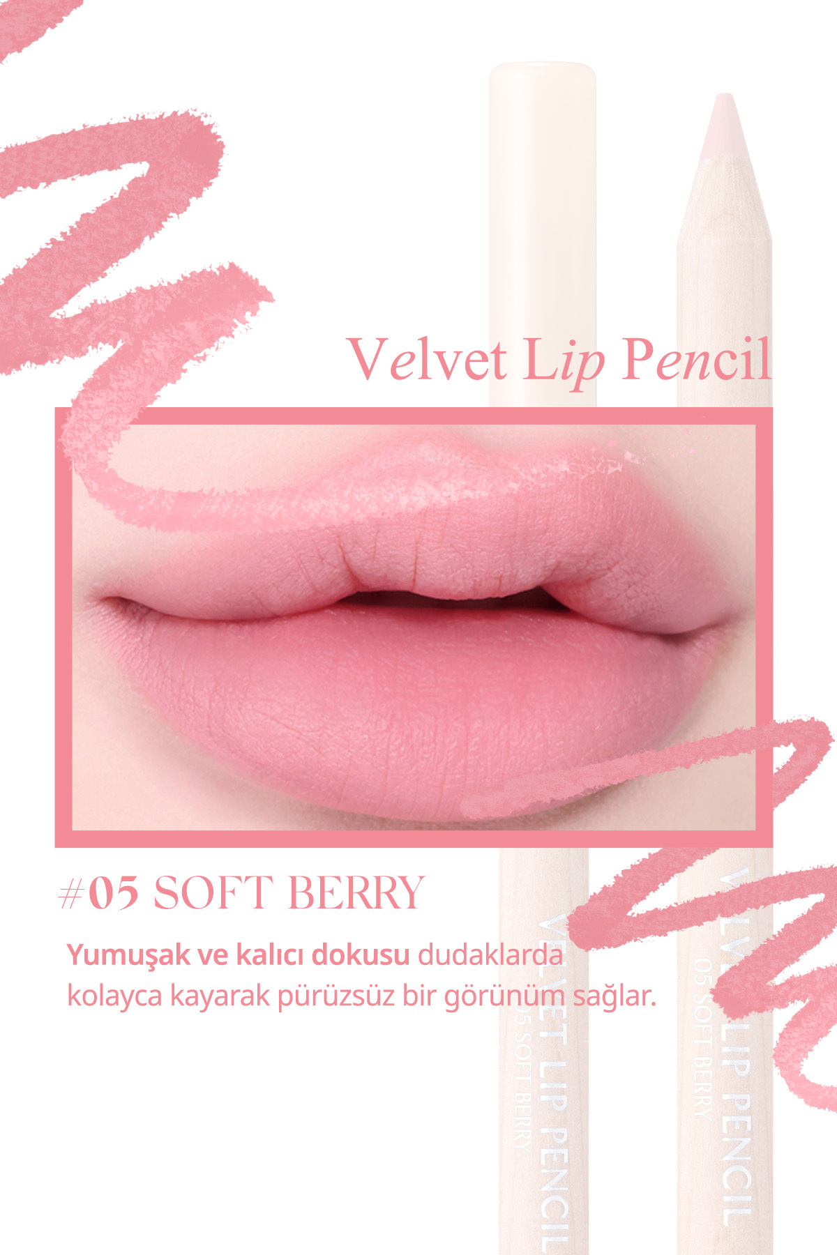 CLIO Kremsi Formüle Sahip Dudak Kalemi ve Kalemtıraş Seti CLIO Velvet ...