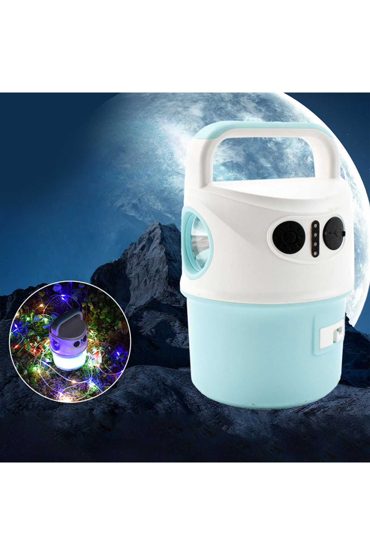 Protonust Şarjlı El Feneri RGB10 Metre İp Led Aydınlatma Powerbank Kamp ...