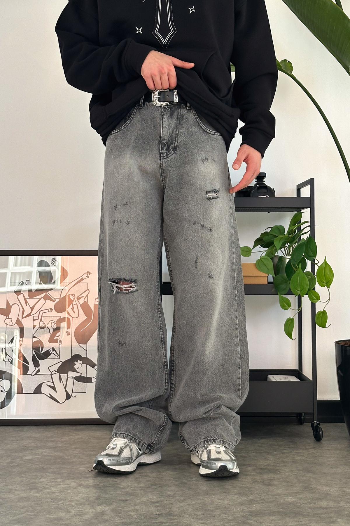 hitup Yırtık Detaylı Baggy Jean Fiyatı, Yorumları - Trendyol