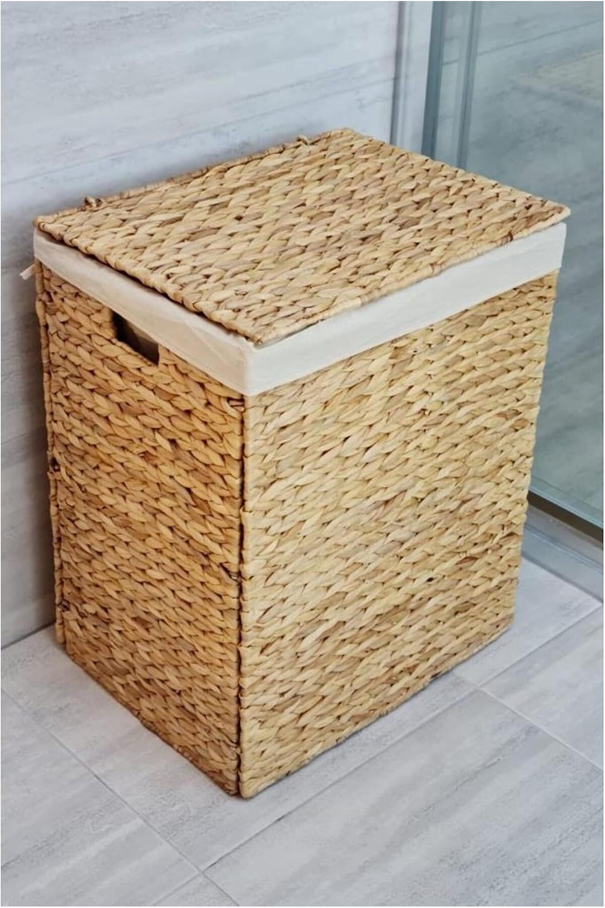 STOREMAX EMLshop Dikdörtgen Katlanabilir Hasır Bambu Kirli Çamaşır ...