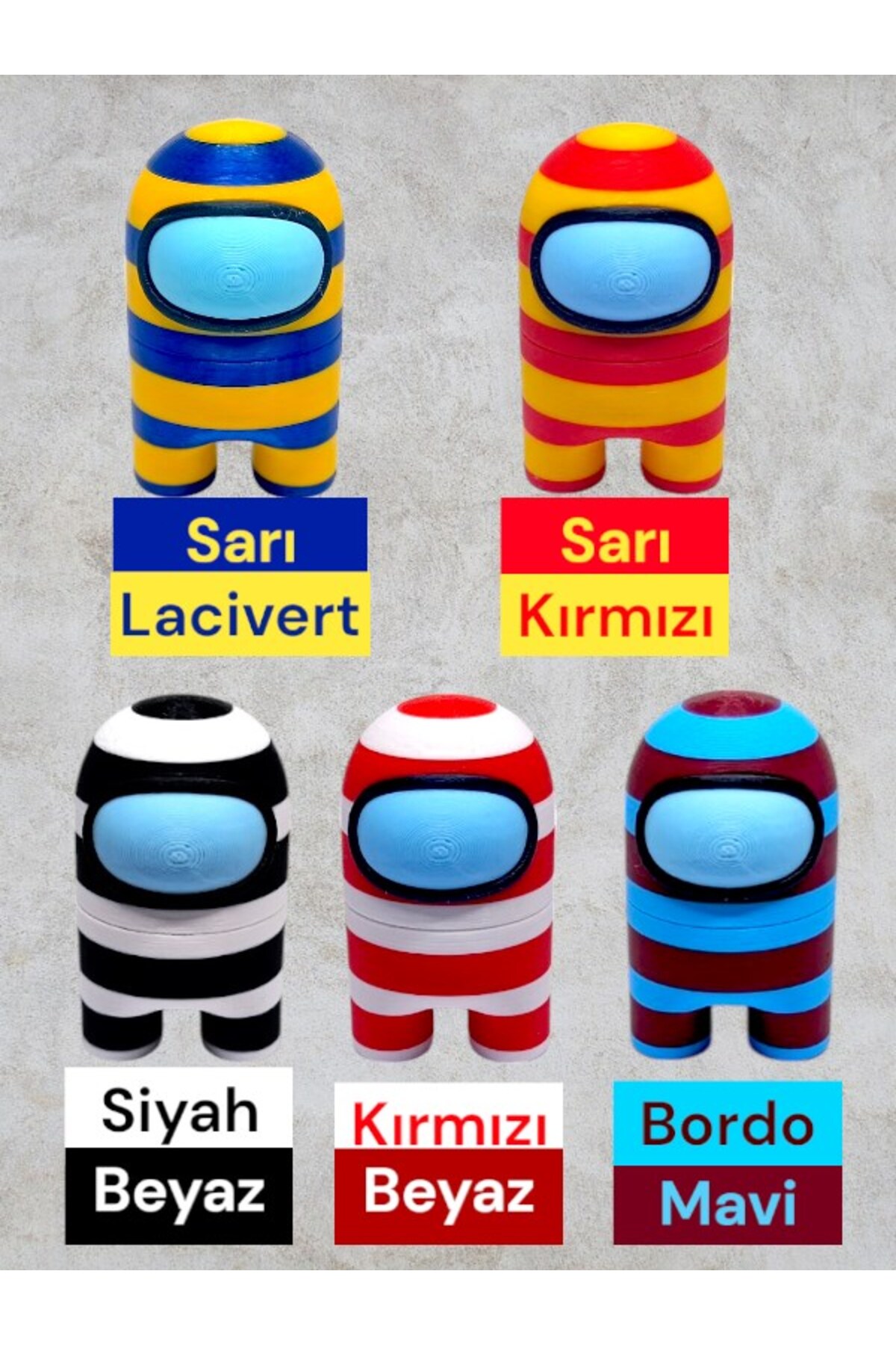 LoyHediyelik AmongUs Taraftar, Mıknatıslı, Çizgili Yeni Tasarım Among ...