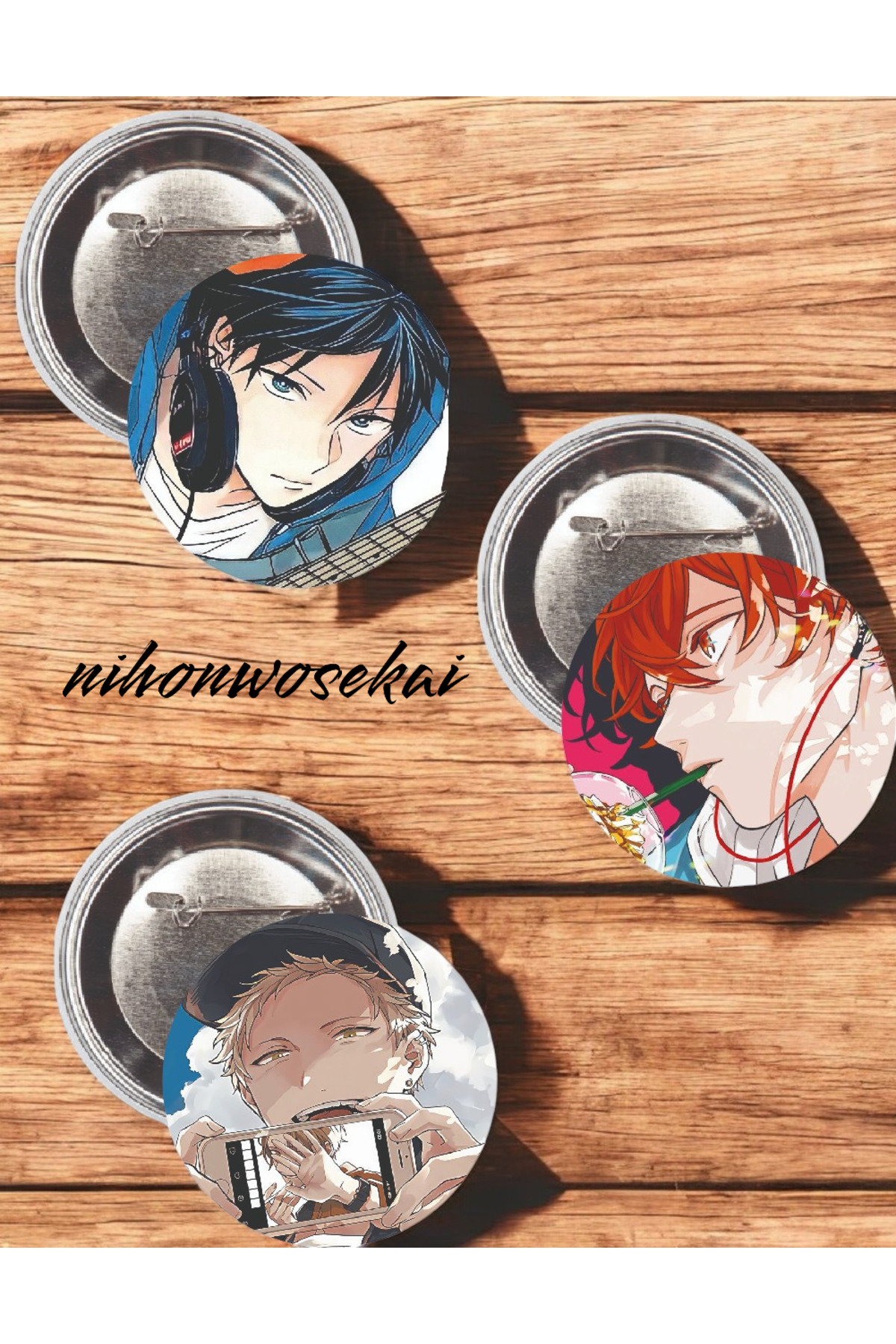 nihonwosekai Given Yaoi BL Anime Buton Rozet 37mm 3 ADET - Fiyatı ...