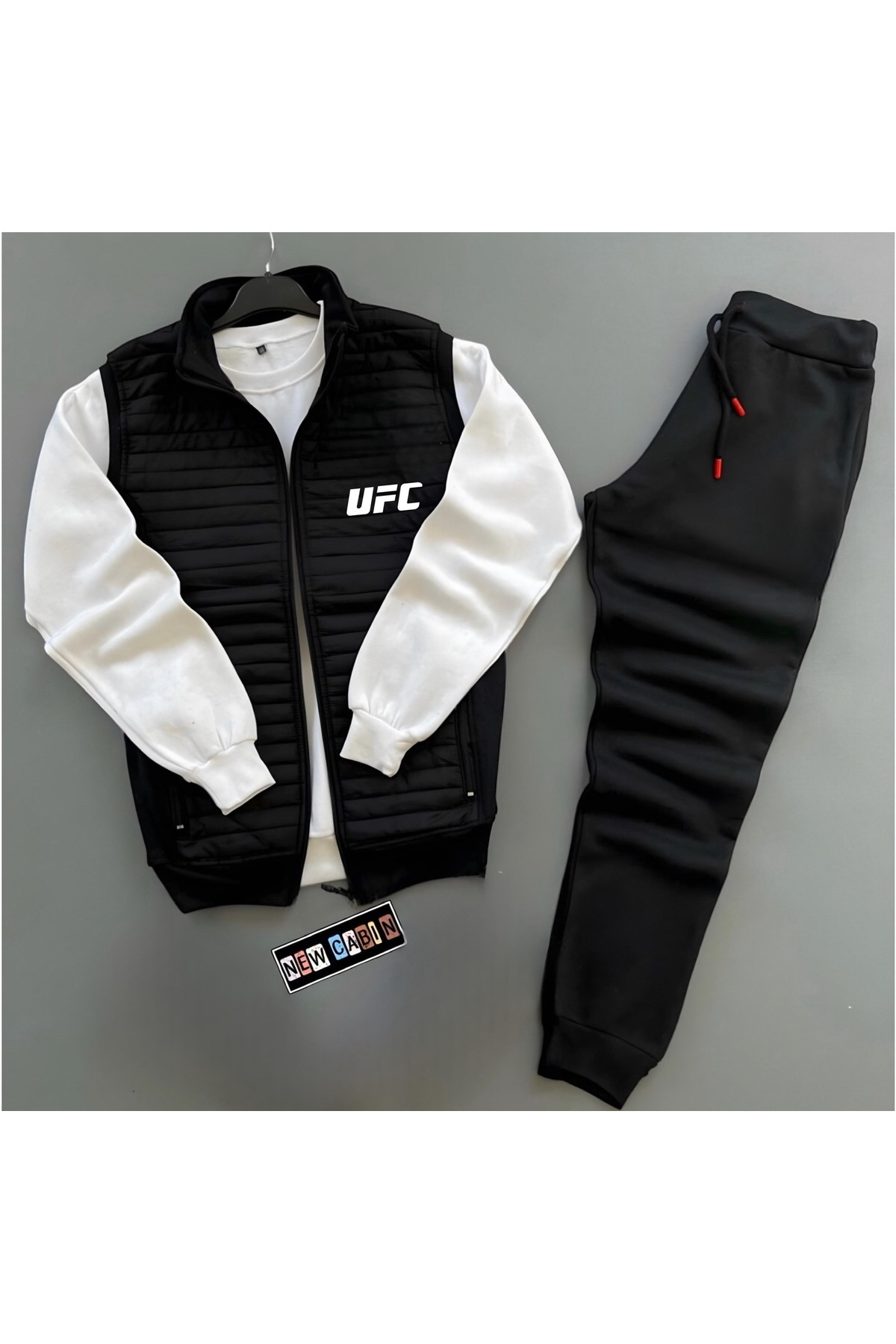 Risil-Nu Company Set de 3 veste și hanorace matlasate cu imprimeu UFC ...