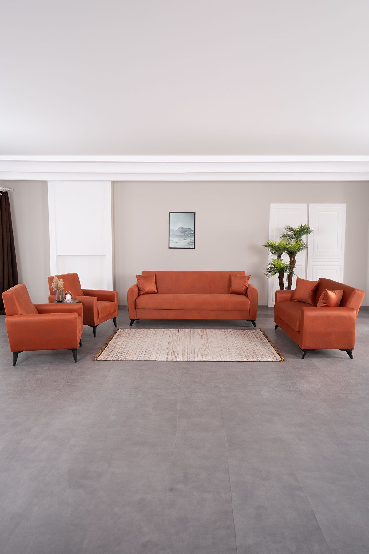 Kilim Mobilya Dove Yüksek Ayaklı 3 2 B B Koltuk Takımı Turuncu Fiyatı ...