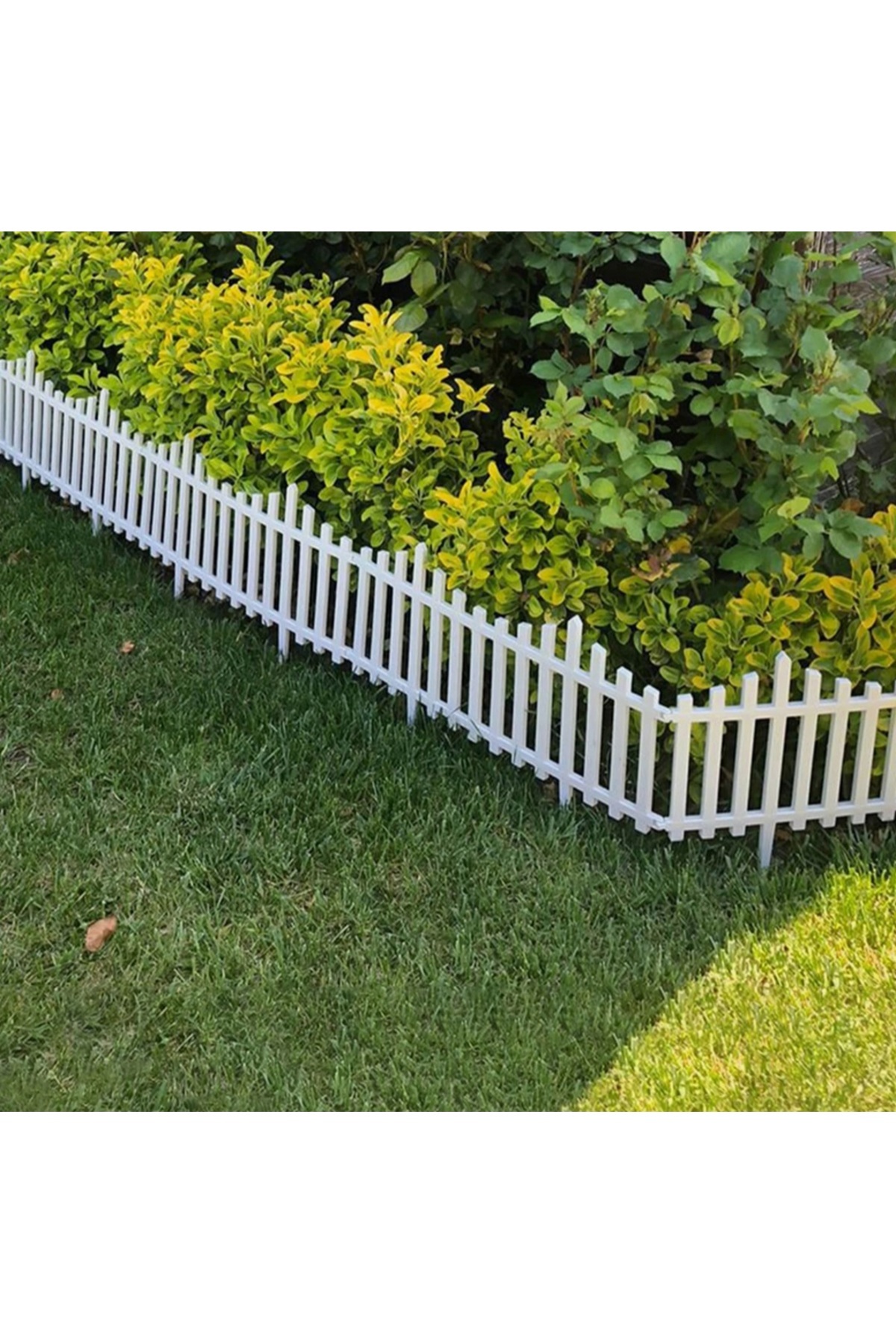 Ledle Bi Dekoratif Bahçe Çiti _ 59 cm 10 Adet Beyaz Renk Peyzaj Koruma ...