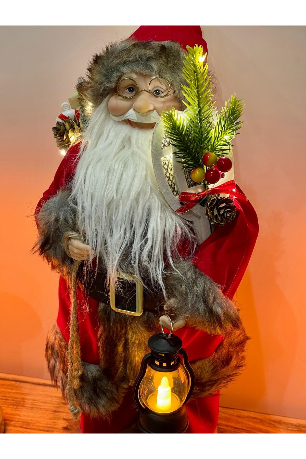 Tarrington House Noel Baba IŞIKLI 45cm, noel baba hareketli değildir ...
