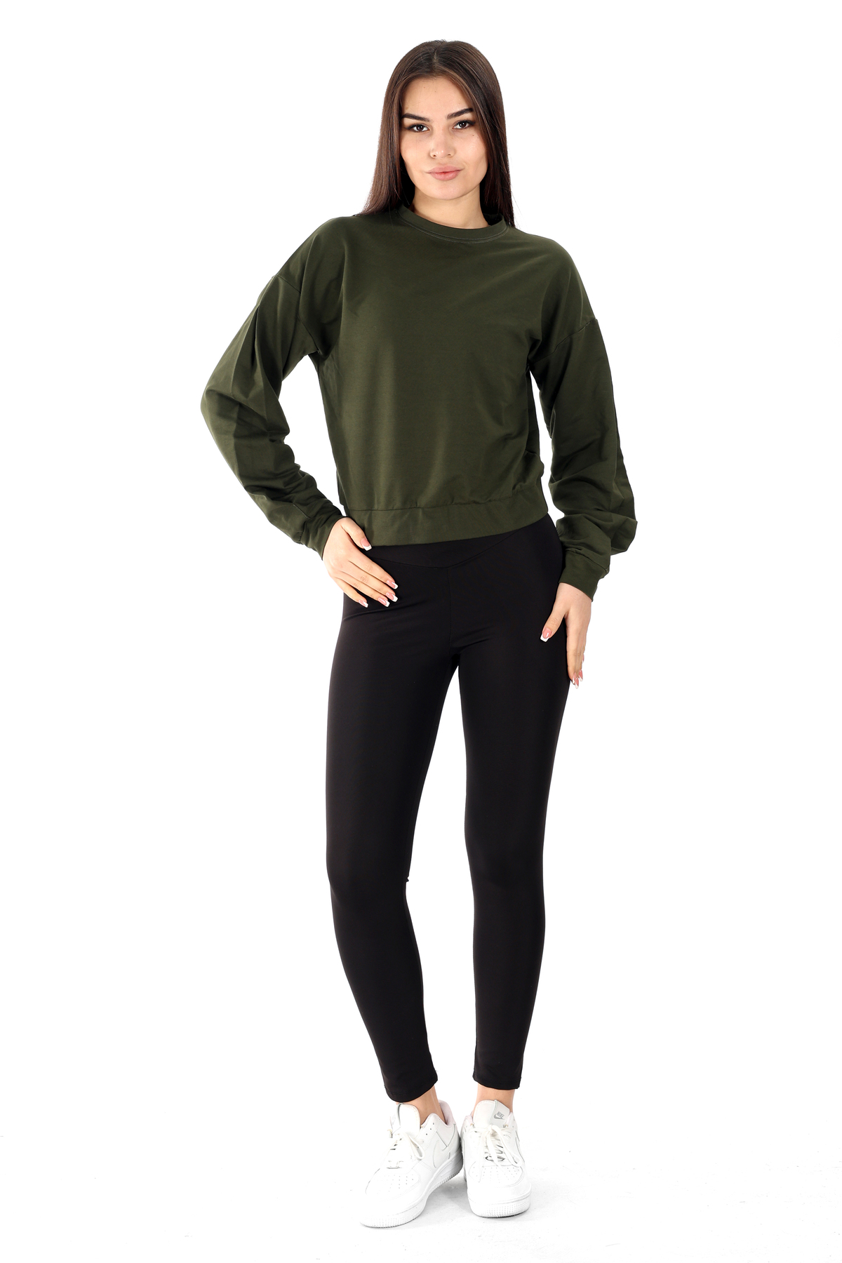 iNDiara Belden Bantlı Kol Detaylı Sweatshirt Haki Fiyatı, Yorumları ...