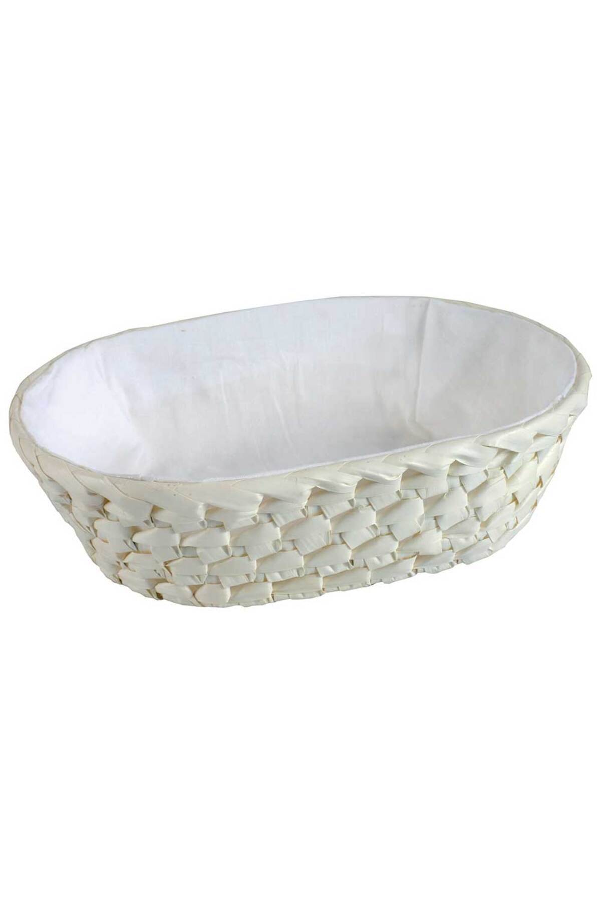 Homelux Oval Basket With Textile Interior 25x18x7cm Palma- Trendyol