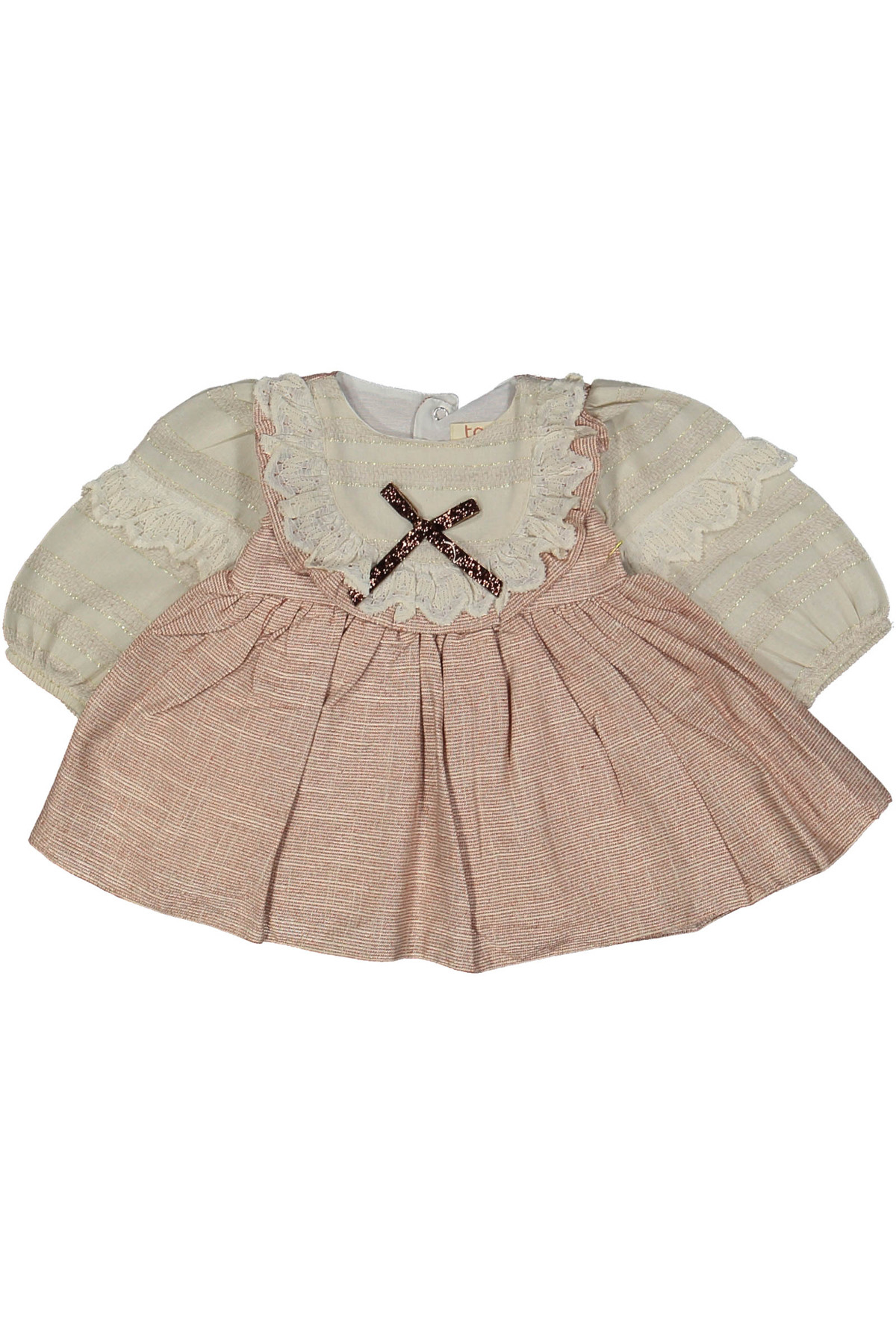 TOGY BABY VE KIDS WEAR Togy Kids Luna Fırfırlı Dantelli Keten Doğum ...