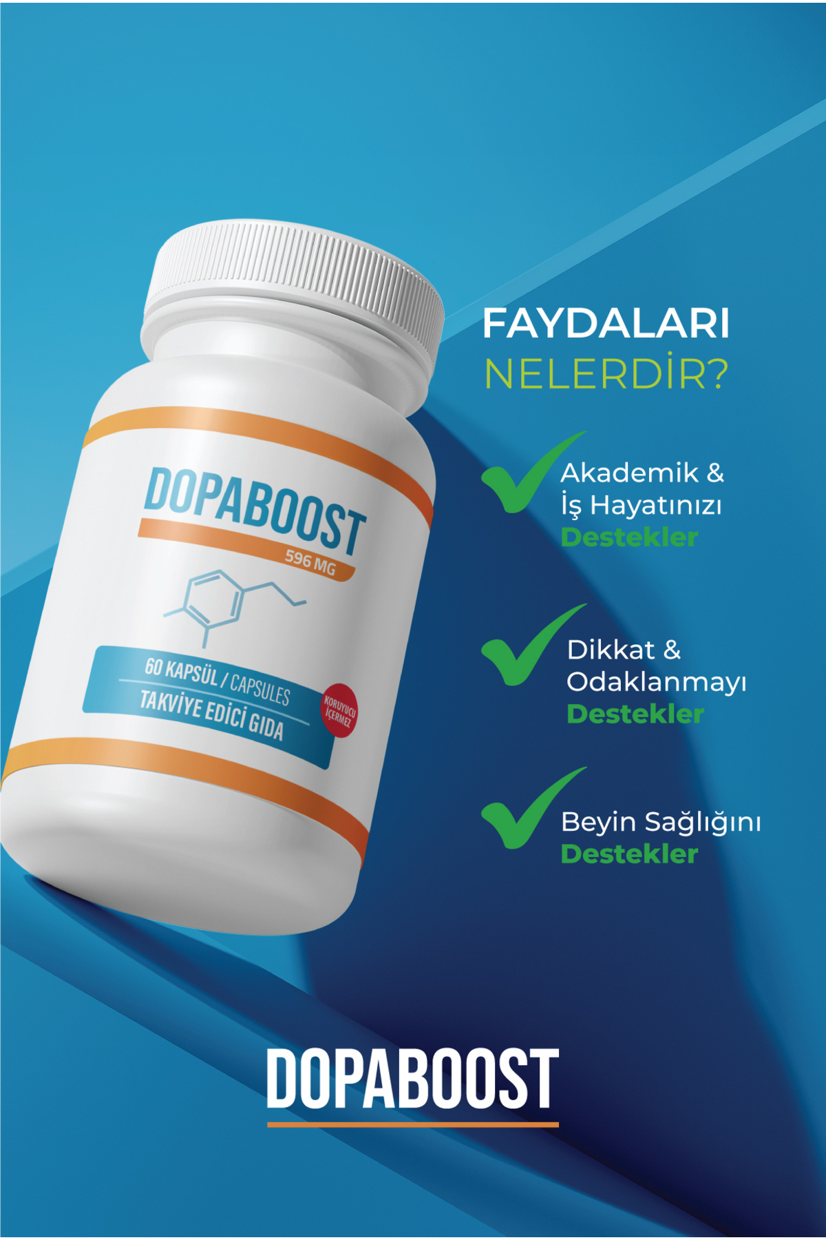 DopaBoost Odaklanma Destekleyici Takviye Gıda - 60 Kapsül - Fiyatı ...