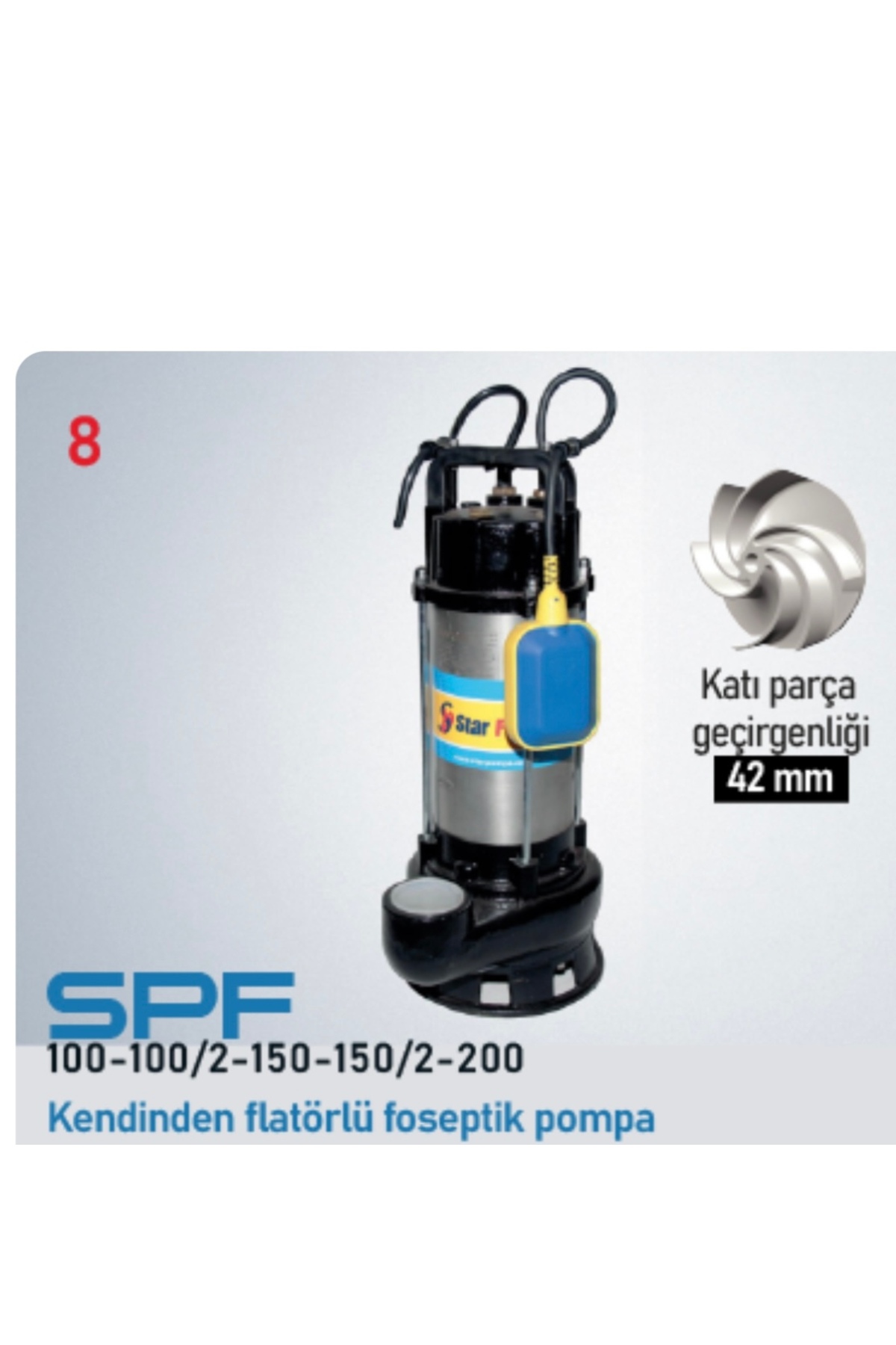 Star pompa SPF 150/2 1,5 Hp 1,1 Kw 220V Dalgıç Pompa - Fiyatı, Yorumları