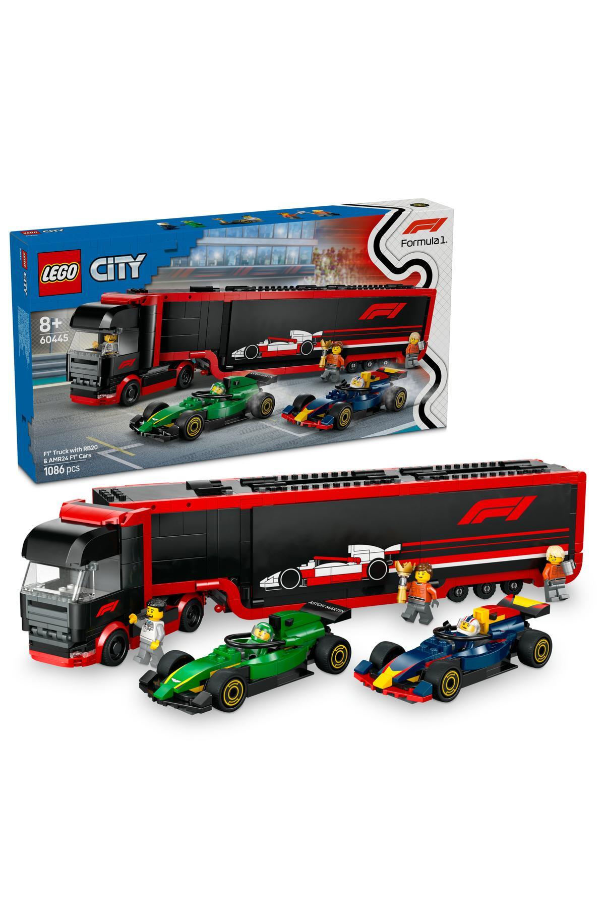 LEGO ® City RB20 ve AMR24 F1® Arabalı F1® Kamyonu 60445 - 8 Yaş ve ...