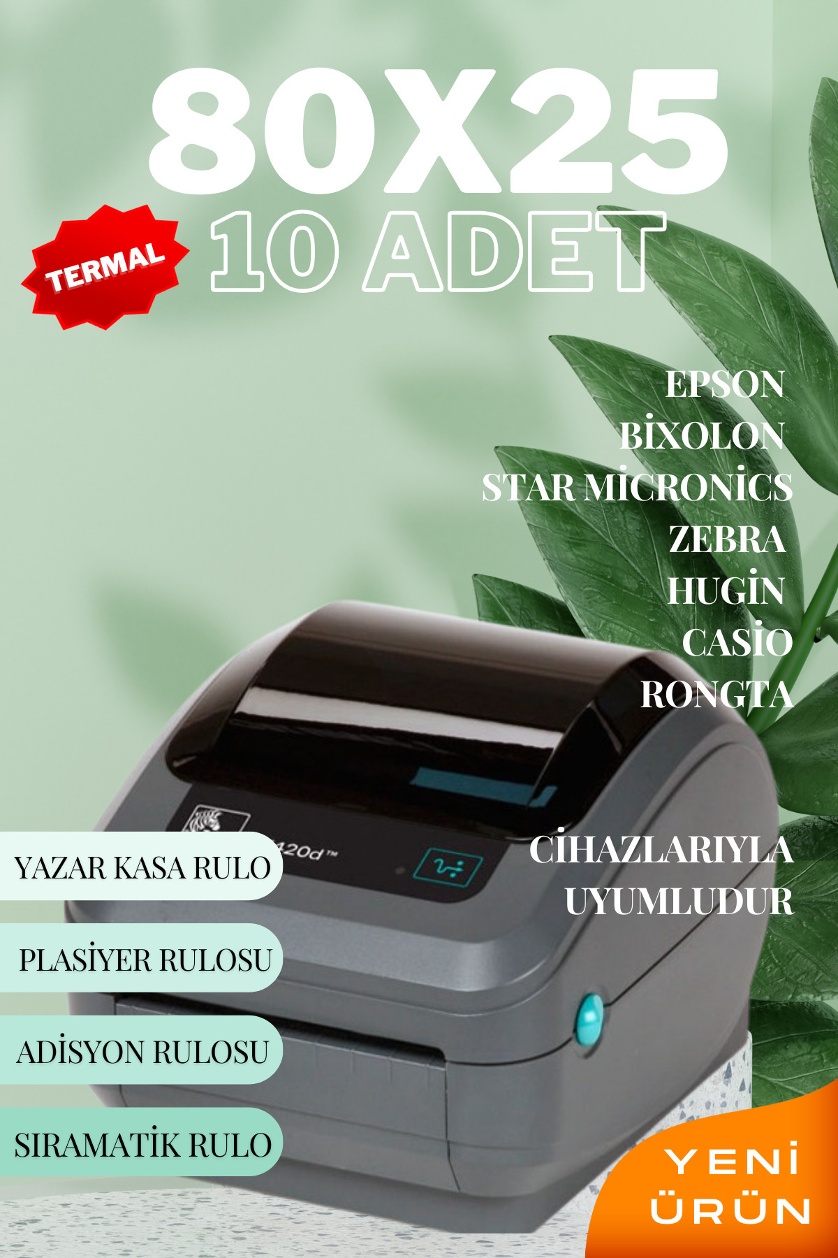 Analitik Form Matbaacılık 80x25 Termal Plasiyer Adisyon Yazıcı ...