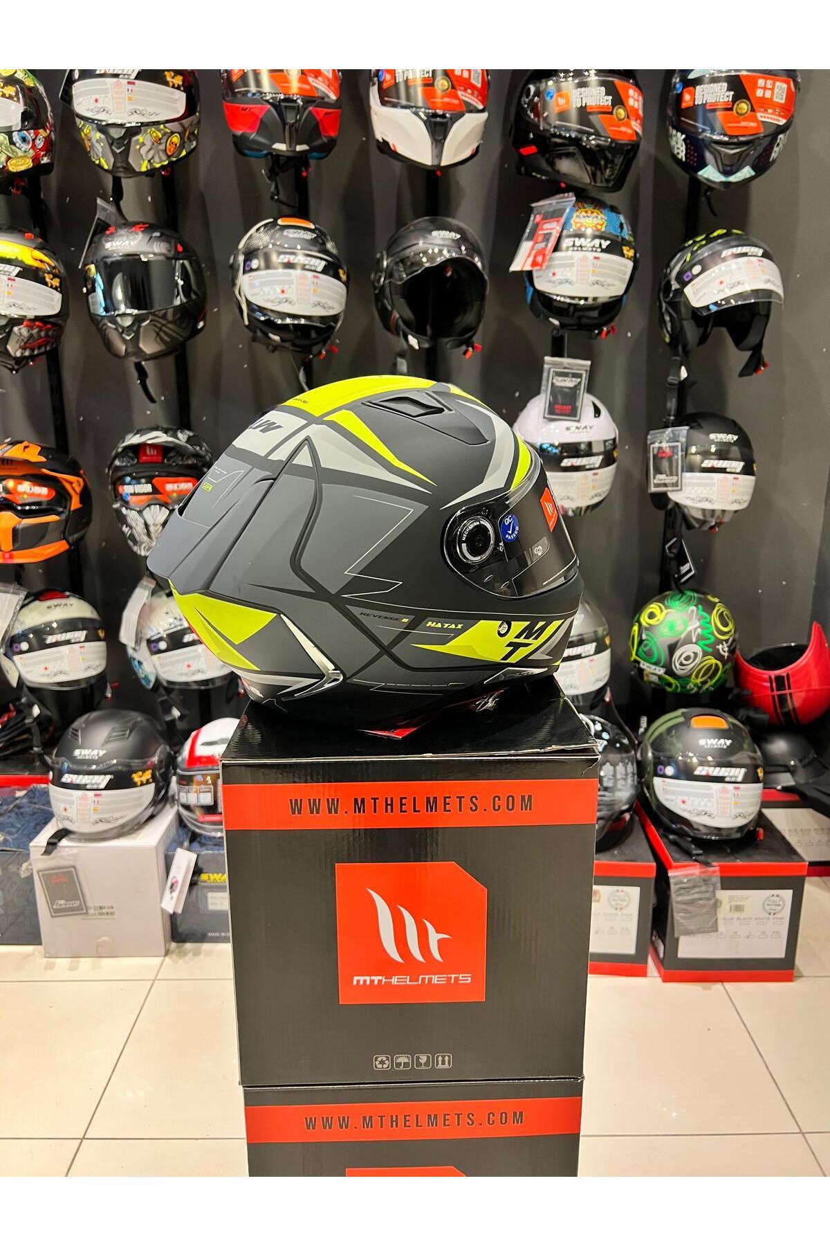 MT Helmets KASK MT FF110B REVENGE 2 S HATAX C3 MAT SARI-GRİ-SİYAH ...