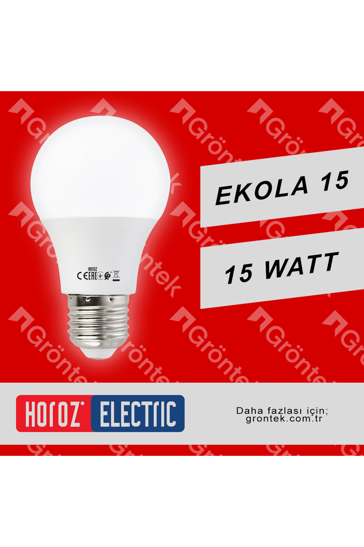 Horoz Electric 10 ADET BEYAZ IŞIK HOROZ EKOLA-15 15 WATT LED AMPUL ...