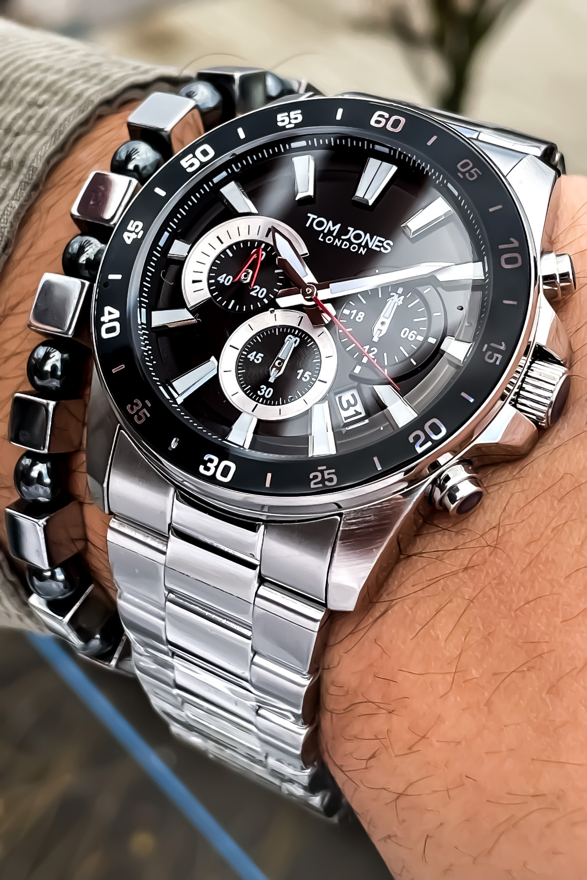 Tom Jones Yeni Sezon Gümüş Renk Çelik Kordon Erkek Kol Saati 3 Atm Su ...