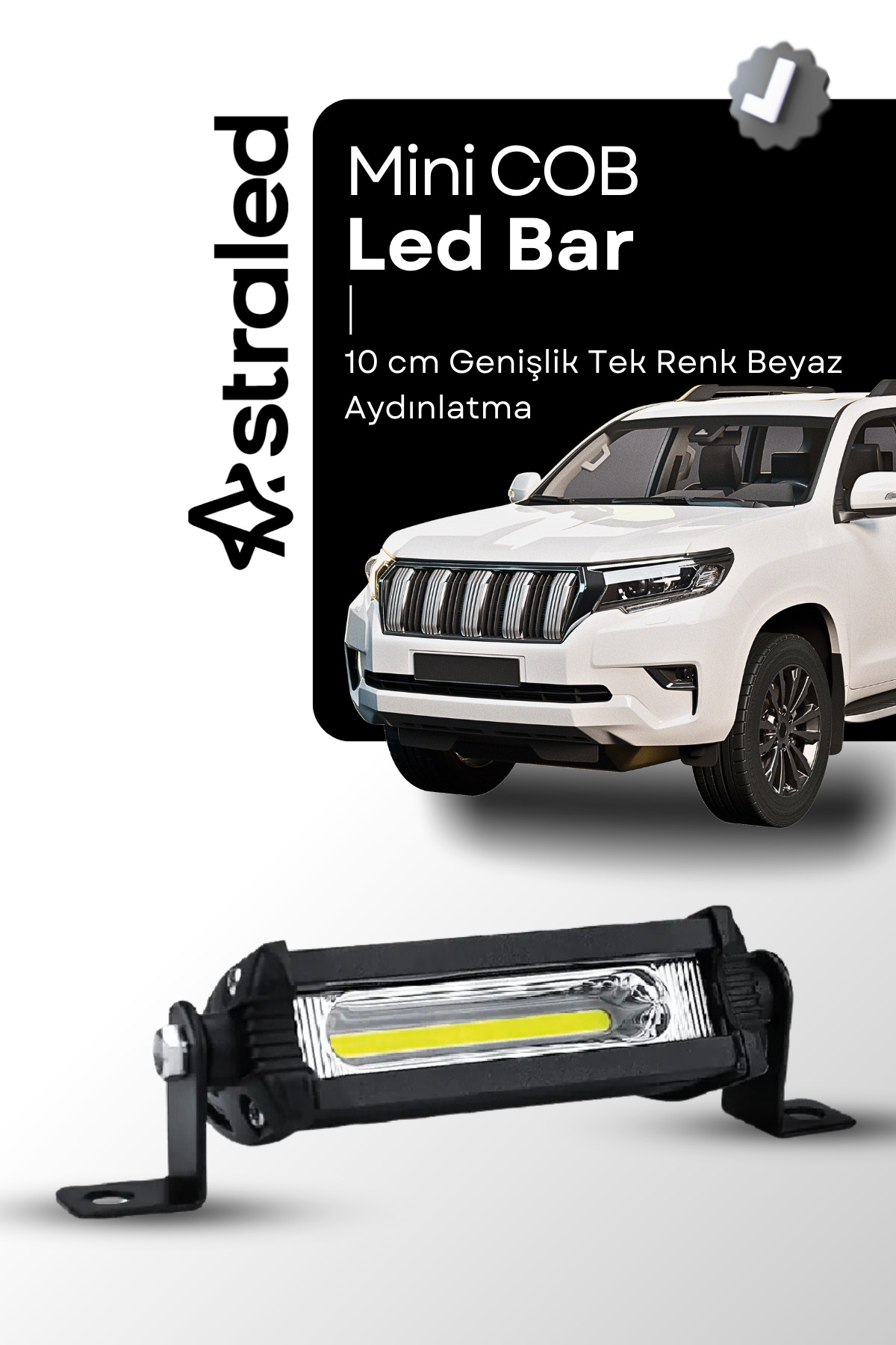 ASTRALED 9W 7.5 cm COB LED Off Roan LED Bar ATV Kamyon Tır Traktör İş ...