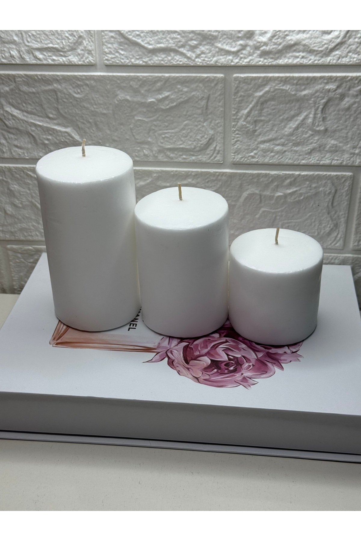 KAİR HOME Silindir Mum Beyaz Renk 3 Lü Set Orta Boy (6-7.5-9) - Fiyatı ...