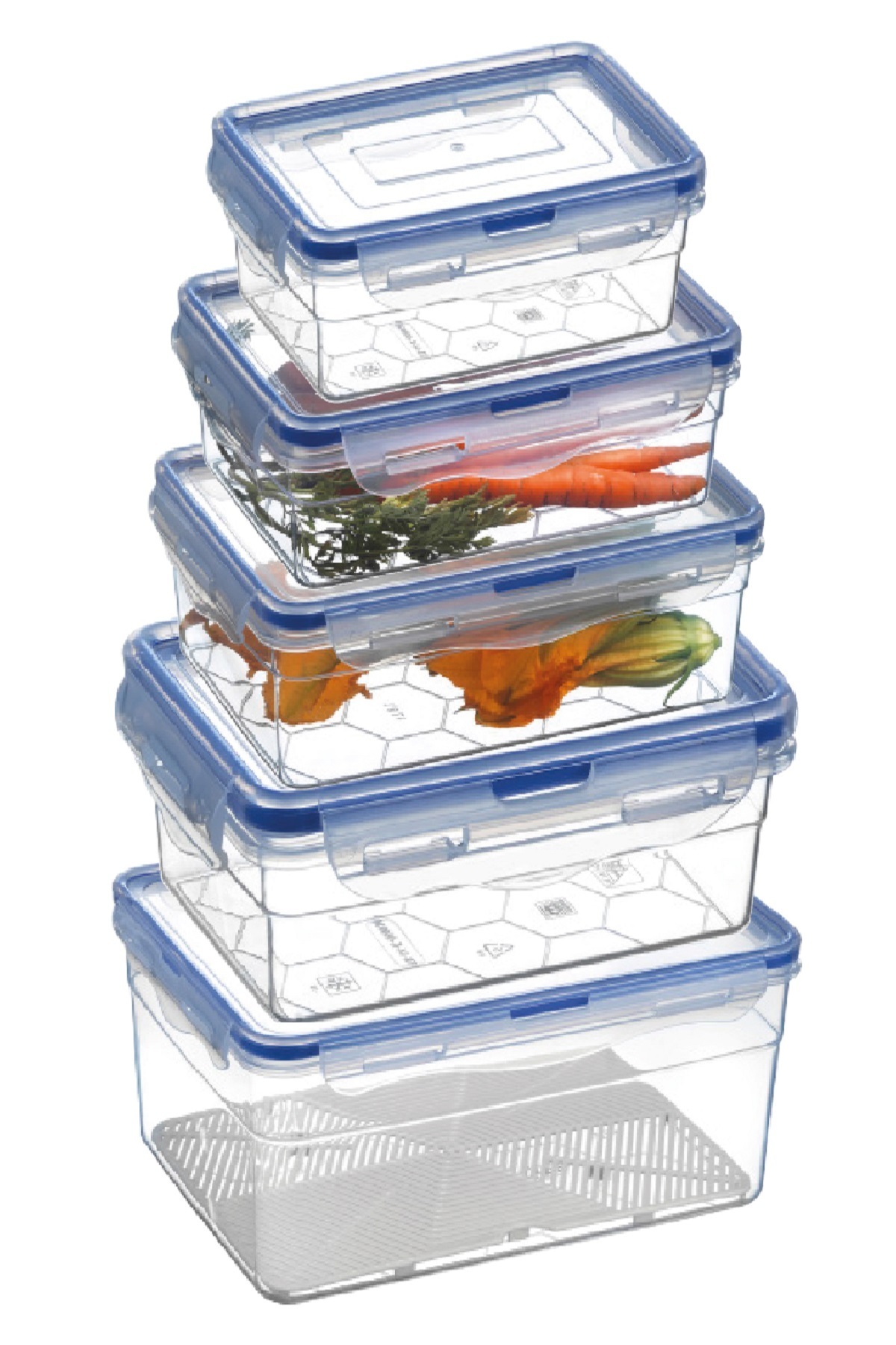 DEEMBRO 5 li vakumlu silikonlu contalı sızdırmaz hava almaz özel seri saklama kabı 4,5-3-1,8-0 ...