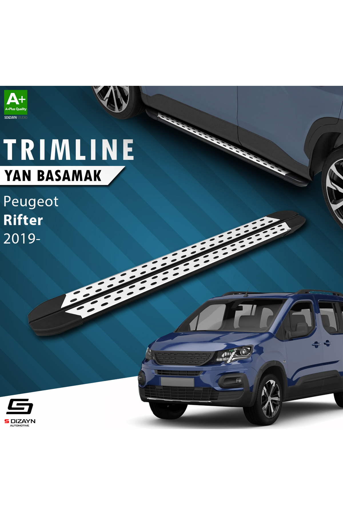 S Dizayn S-dizayn Peugeot Rifter Trimline Gri Yan Basamak 202 Cm 2019 ...