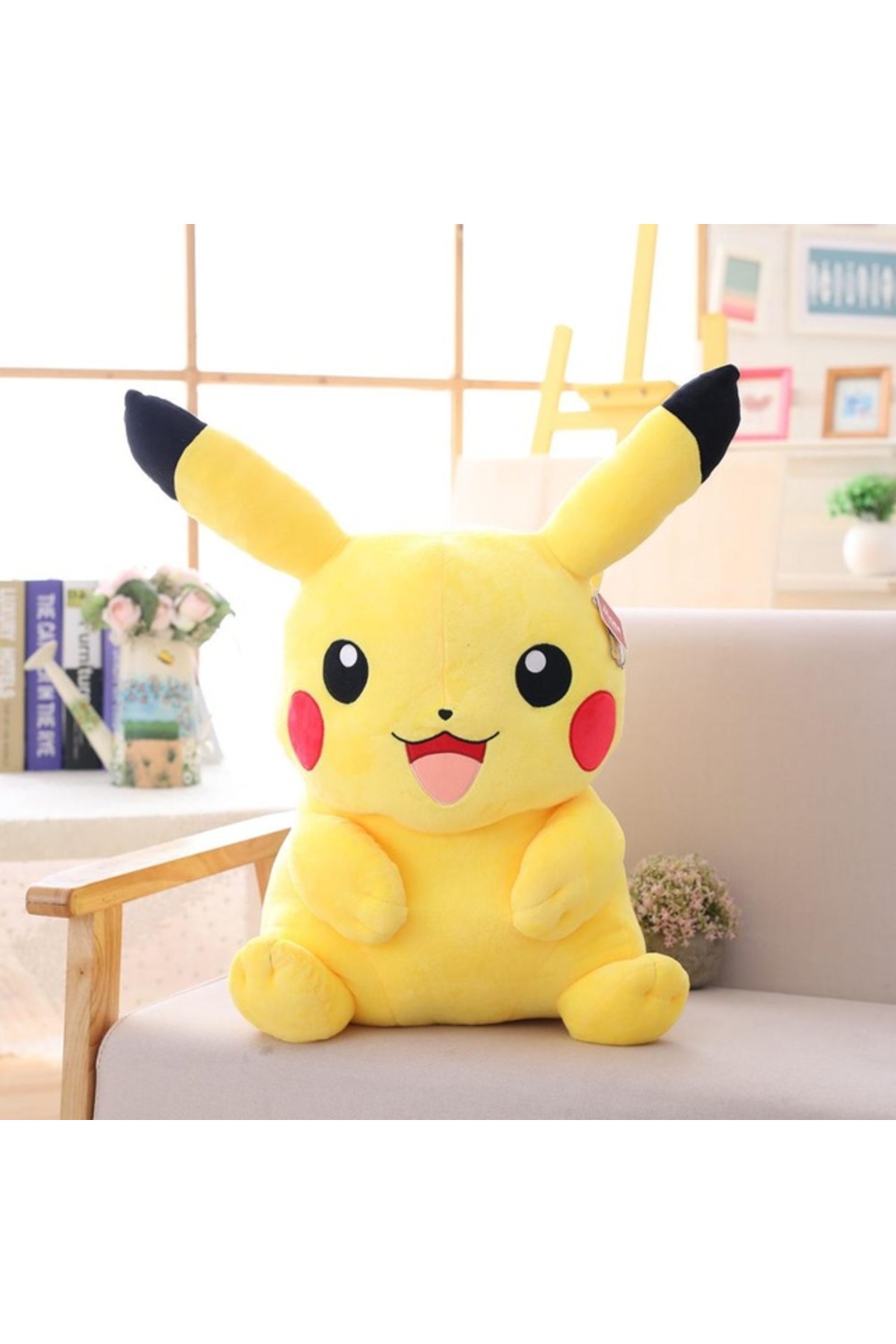 Choice 40cm-45cm Pikachu Grin Kawaii Big Size Pokemon Pikachu Stuffed ...