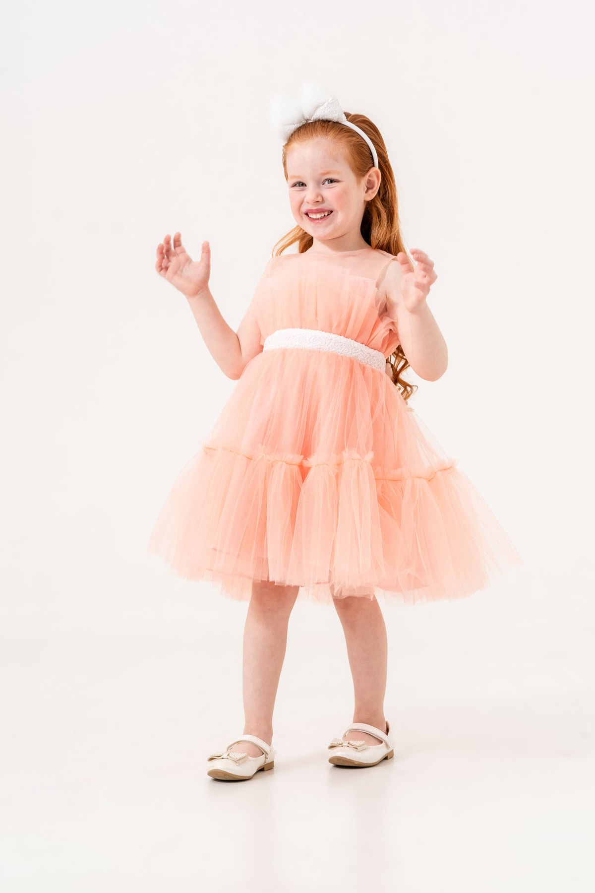 Eray Kids Pul Kemerli Fırfırlı Düz Kız Çocuk Abiye Elbise Fiyatı ...