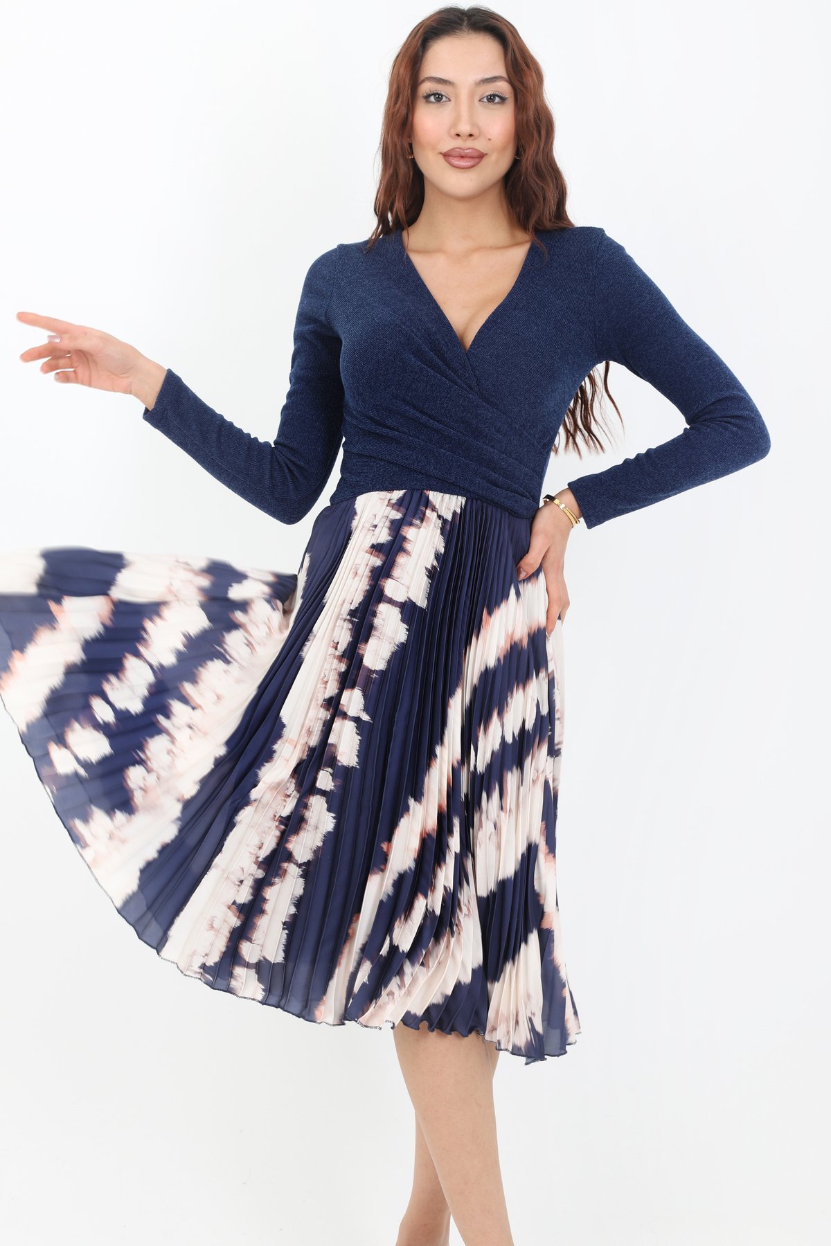 YORSSTYLE ÜSTÜ TRİKO ALTI DESENLİ SATEN ELBİSE Fiyatı, Yorumları - Trendyol