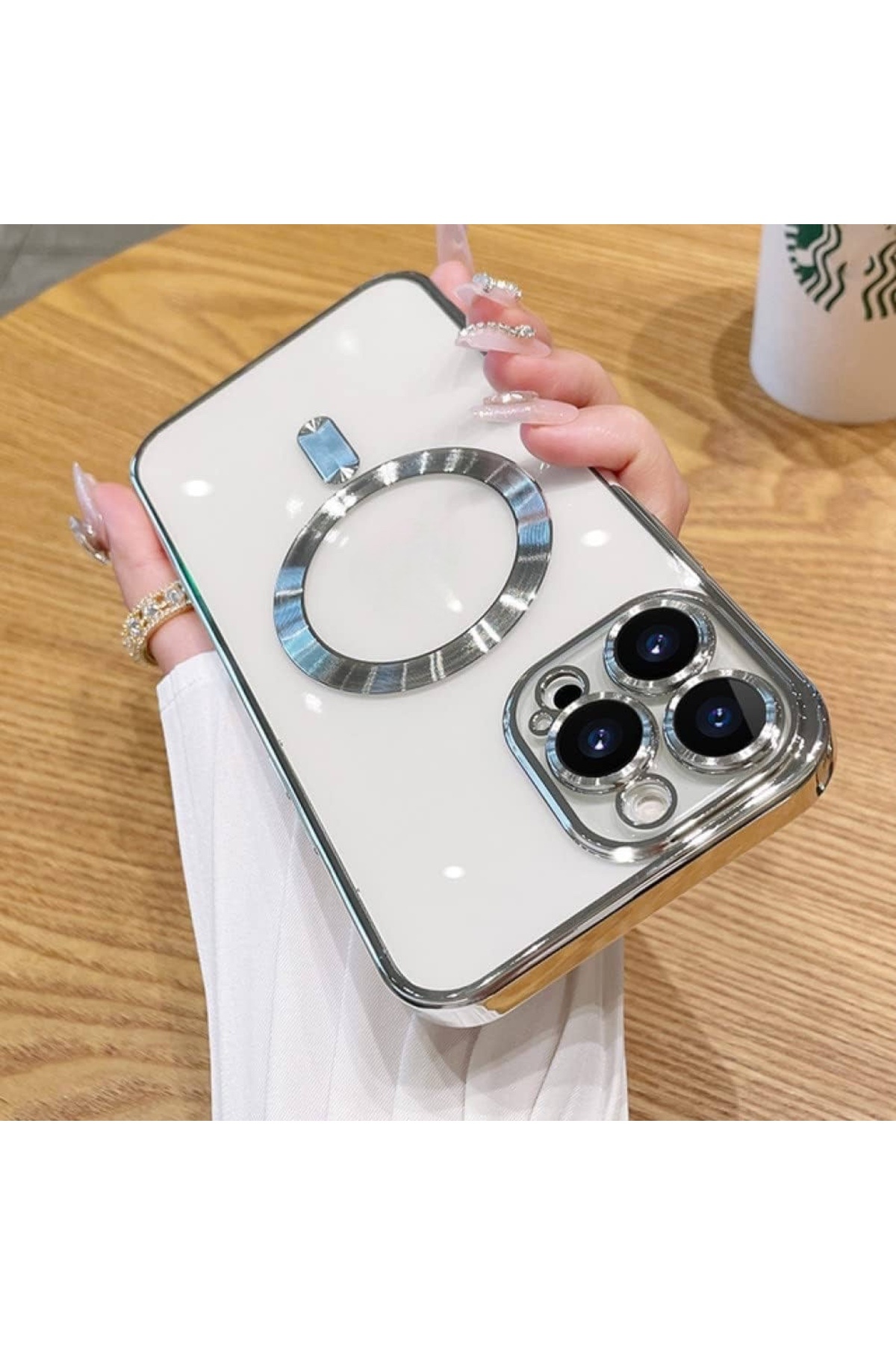 Collectors İPhone 15 Pro Kamera Korumalı Toz Koruyuculu Magsafe Şeffaf ...