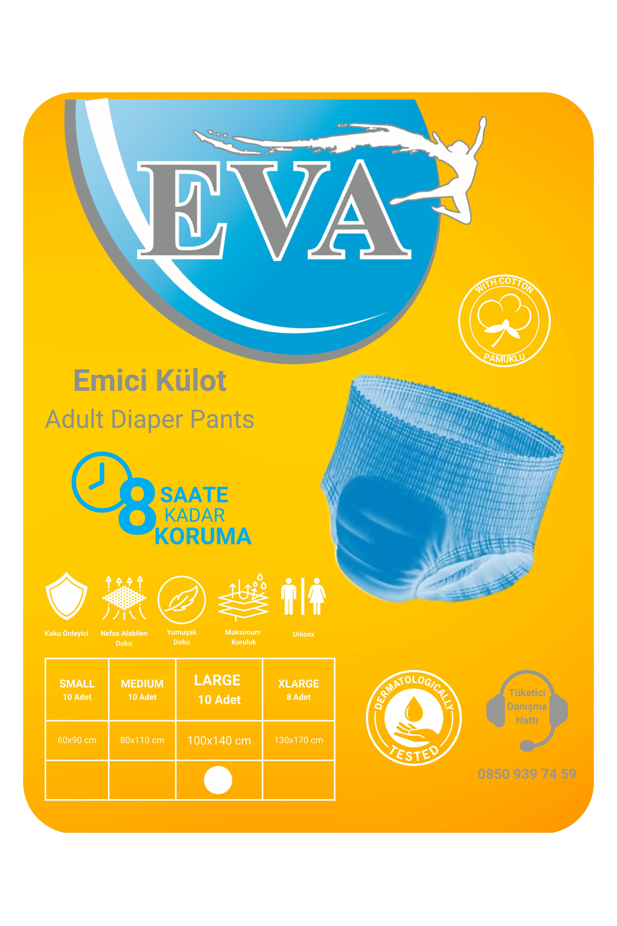 EVA MAN Emici Külot LARGE 10'lu - Fiyatı, Yorumları