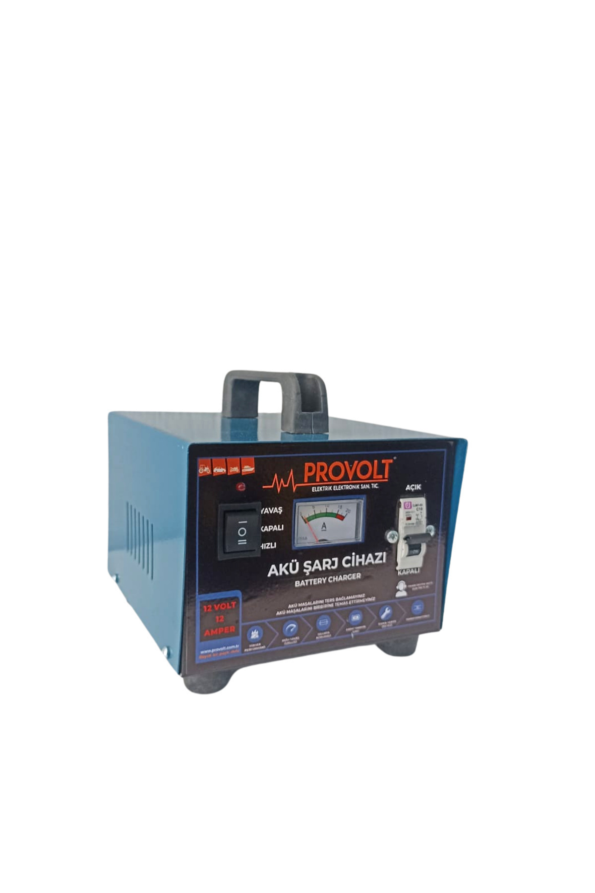 PROVOLT Akü Şarj Cihazı 12 Volt 12 Amper Trafolu Akü Şarj Cihazı Fiyatı, Yorumları - Trendyol