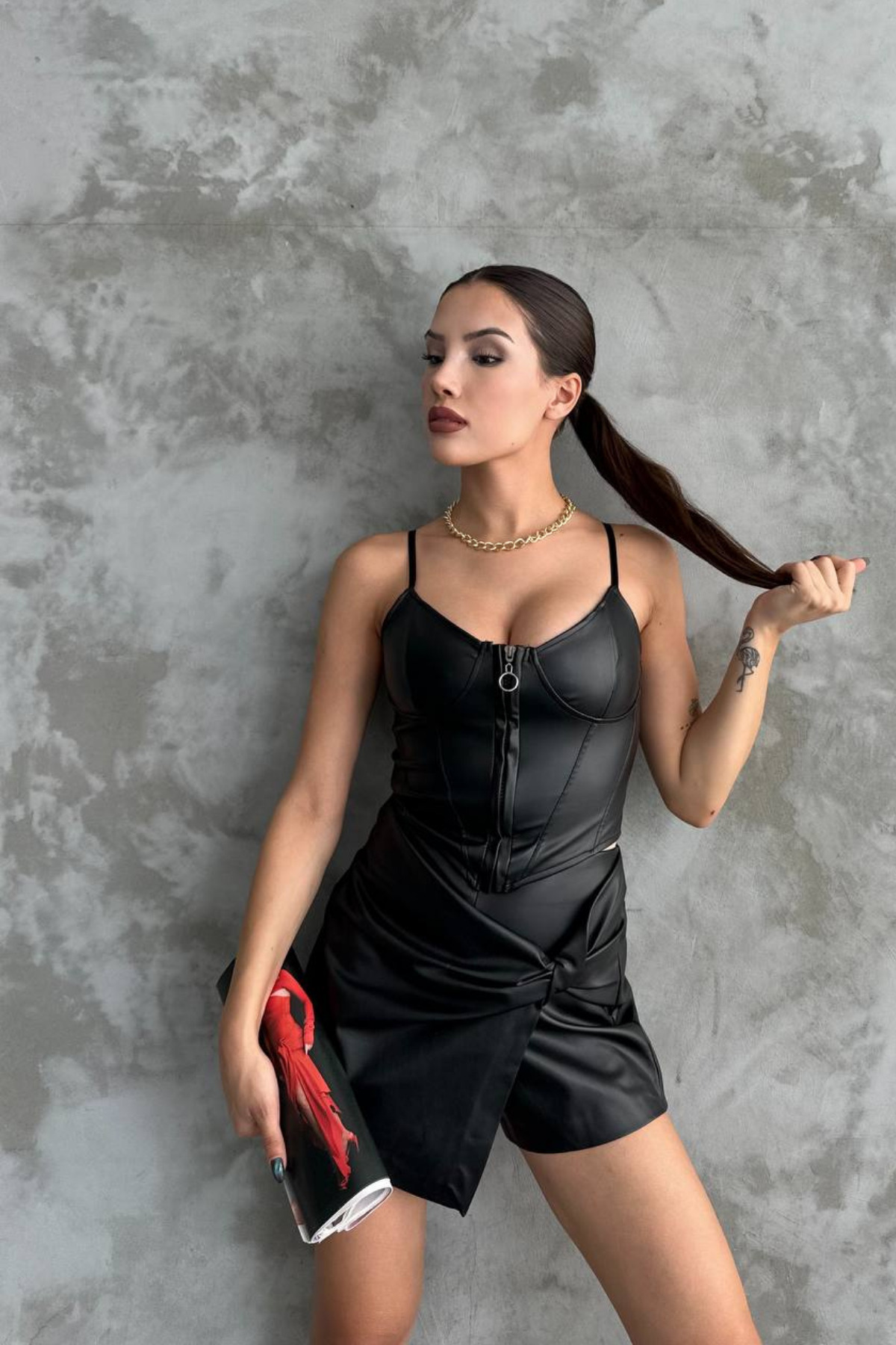 Sencie Deri askılı crop büstiyer gece kıyafeti üst giyim Fiyatı ...