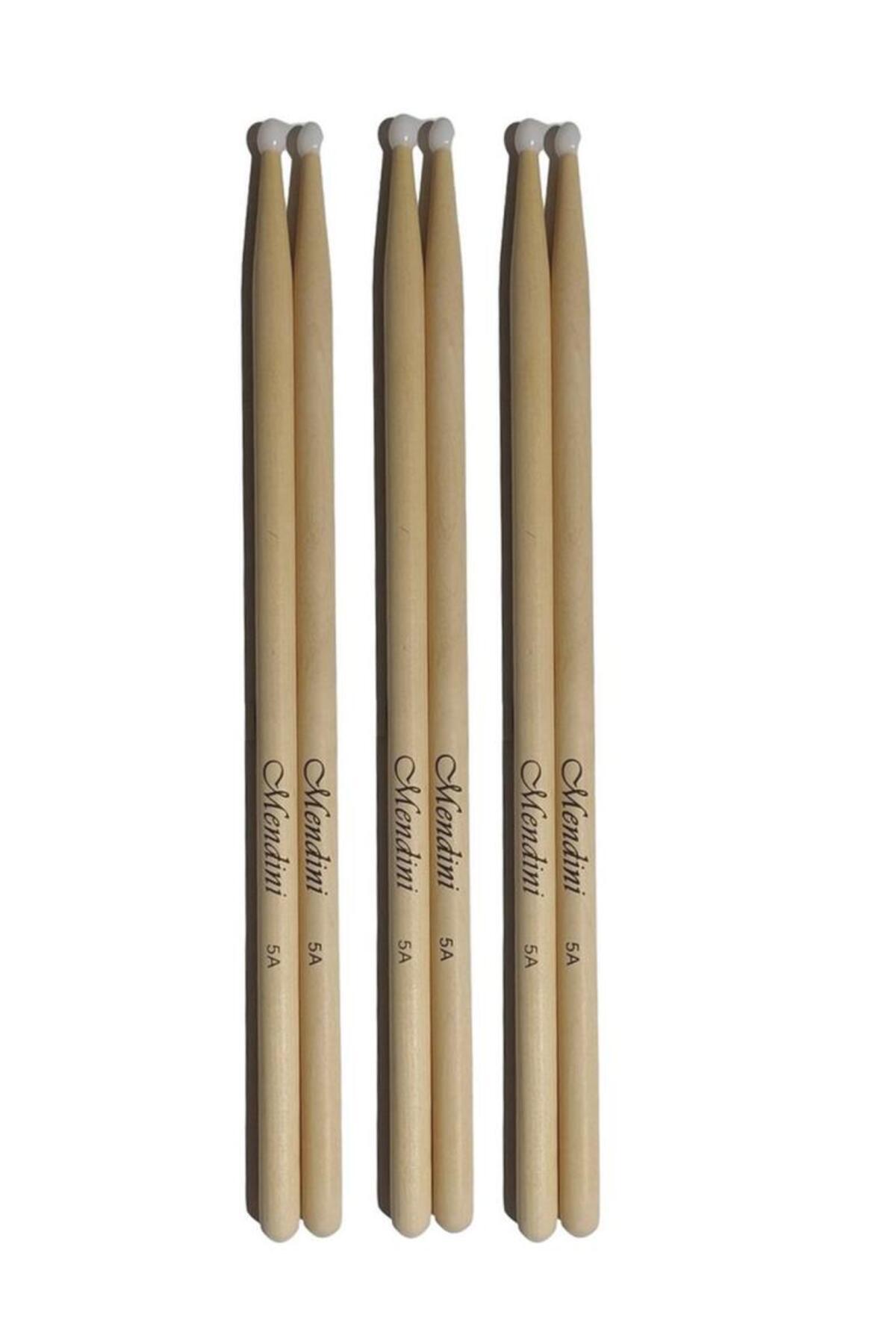 Mendini Baget Plastik Uçlu 3 Çift - Davul - Bateri Bageti Drumsticks 5a ...