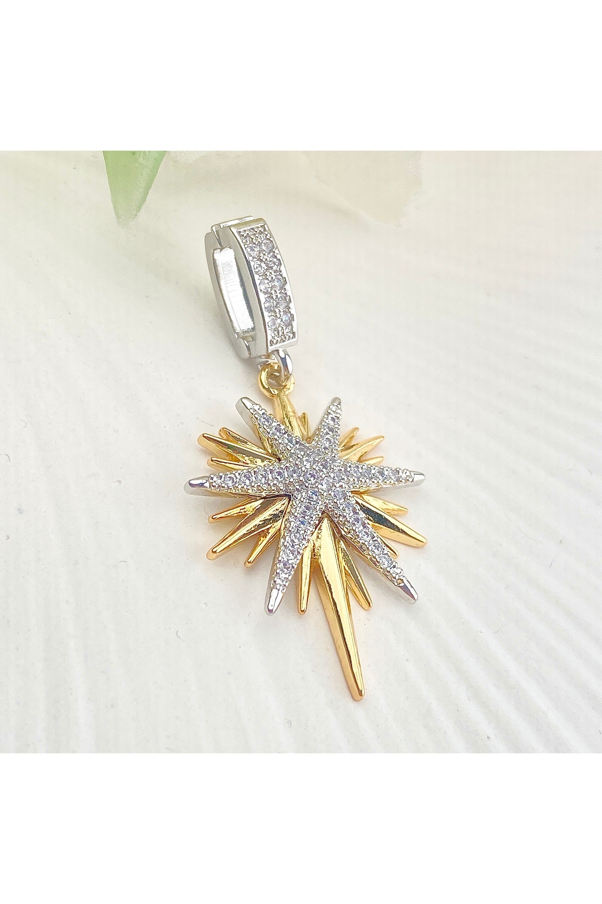 Kyver Ajda Charm Çelik Ajda Bilezik Charmı Zirkon Taşlı Kutup Yıldızı ...