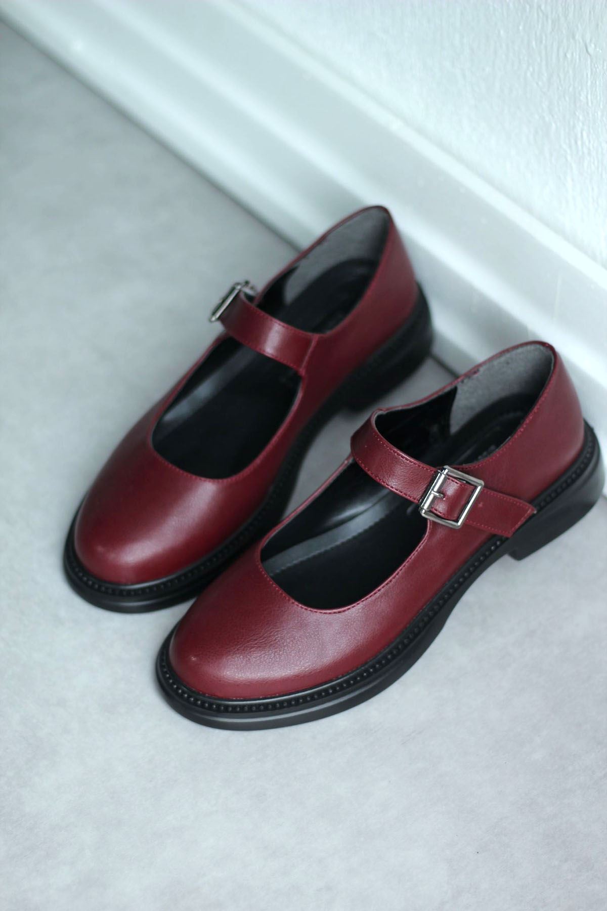 Mida Shoes Ysn-4444 Bordo Deri Kadın Ayakkabı - Fiyatı, Yorumları