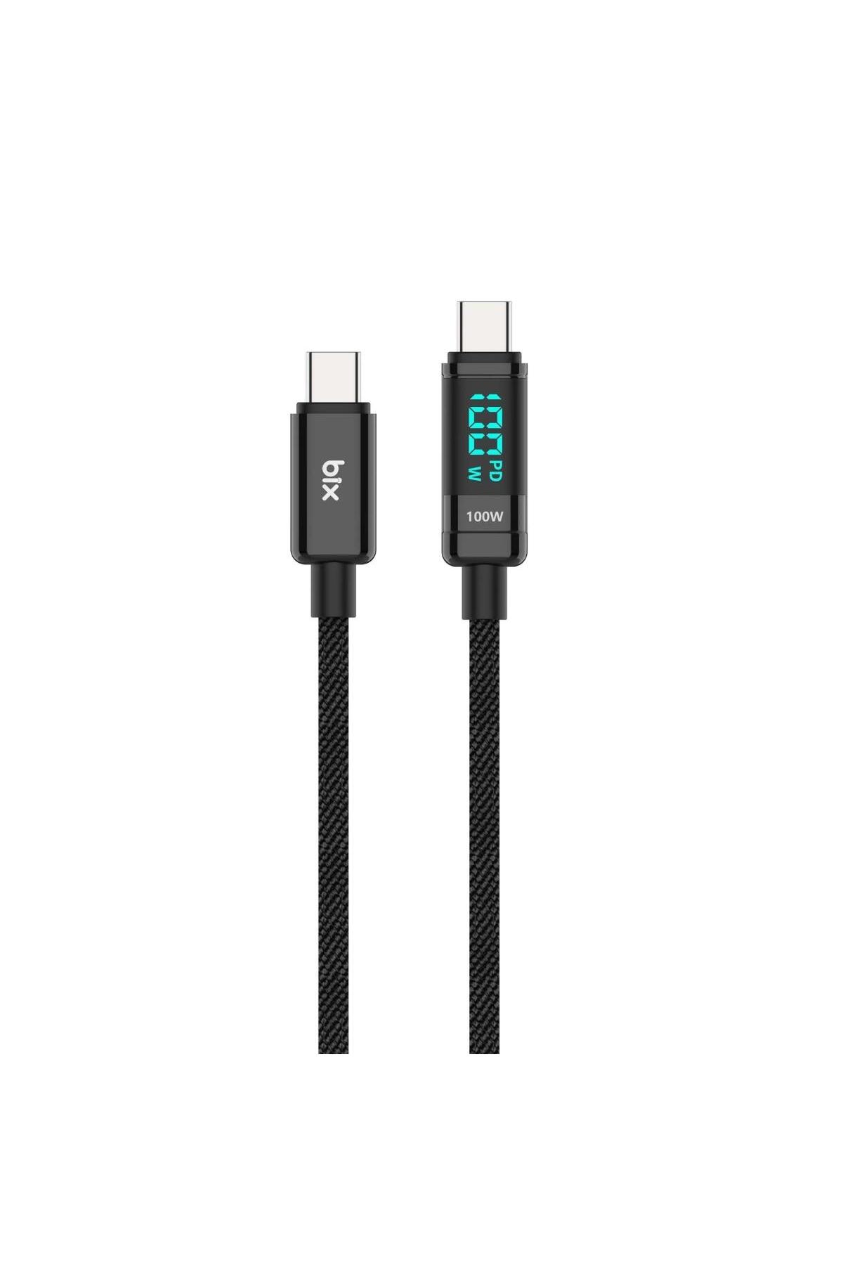 Bix Type-c To Type-c 100w 480mbps E-marker Çipli Led Dijital Ekranlı ...