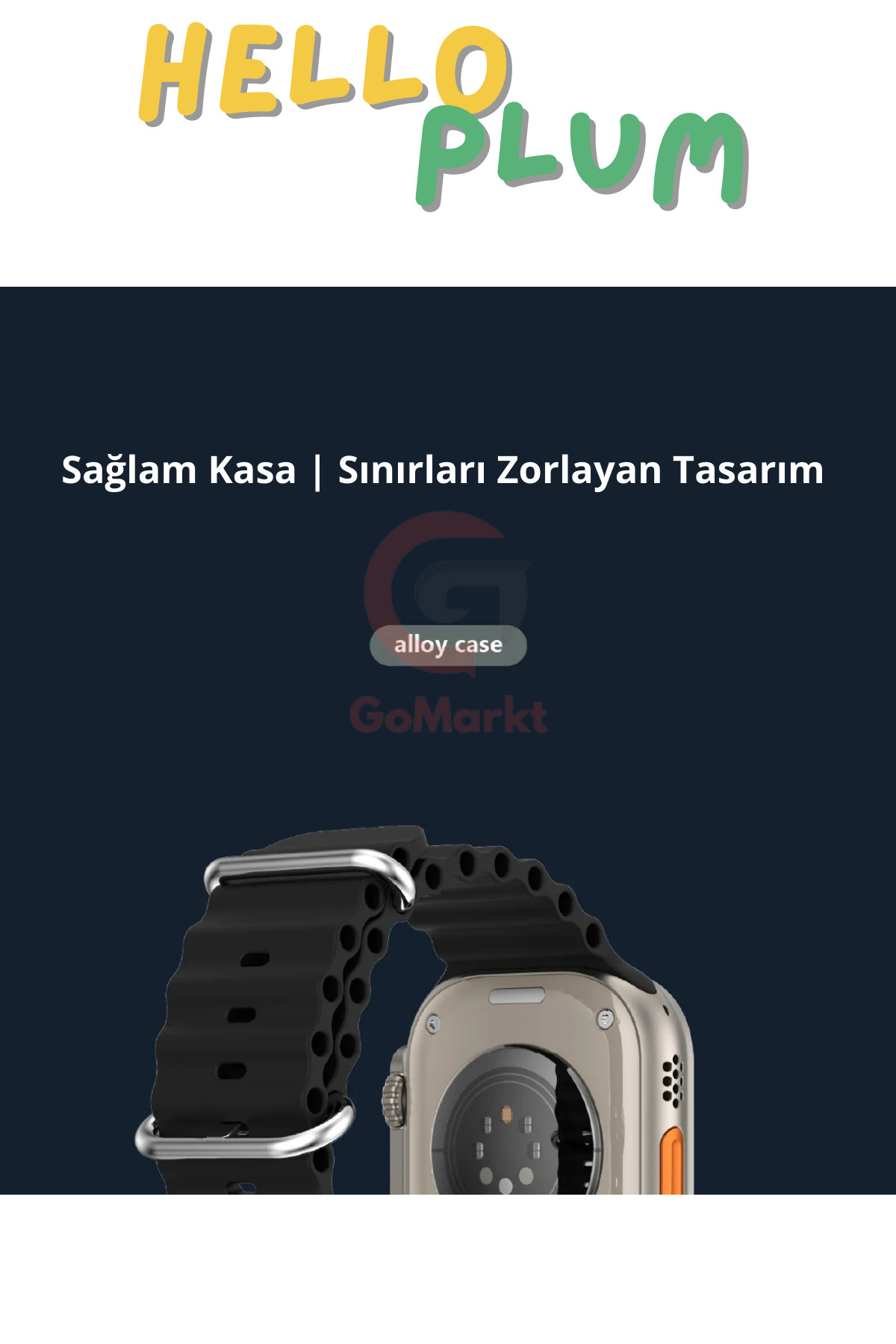 GoMarkt Hello Watch 4 Plus 4G Android Akıllı Saat Sim Kartlı Wifi ...