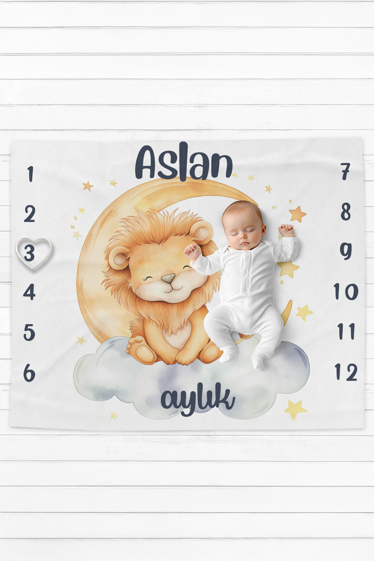 Astral Baby %100 Pamuk İsme Özel İsimli Bebek Fotoğraf Çekim Anı Örtüsü ...