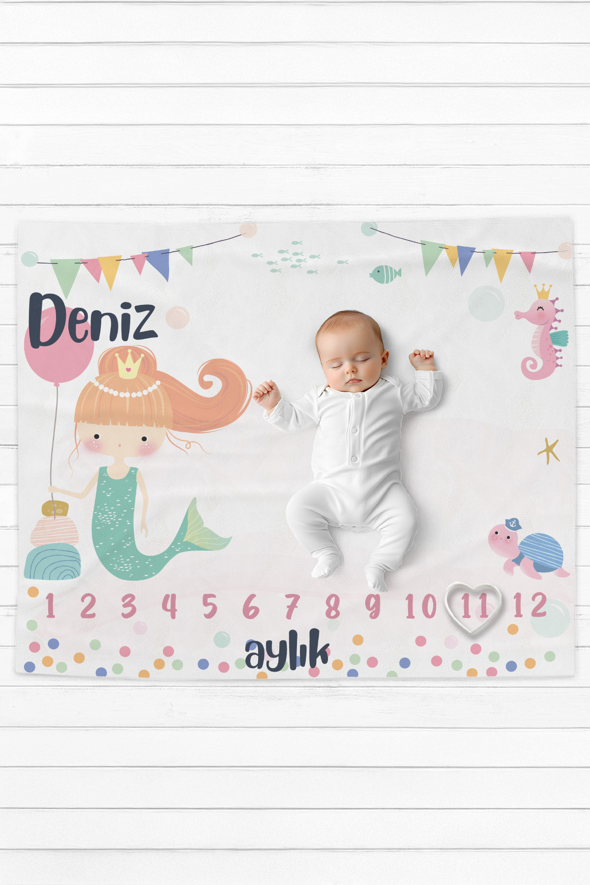 Astral Baby %100 Pamuk İsme Özel İsimli Bebek Fotoğraf Çekim Anı Örtüsü ...