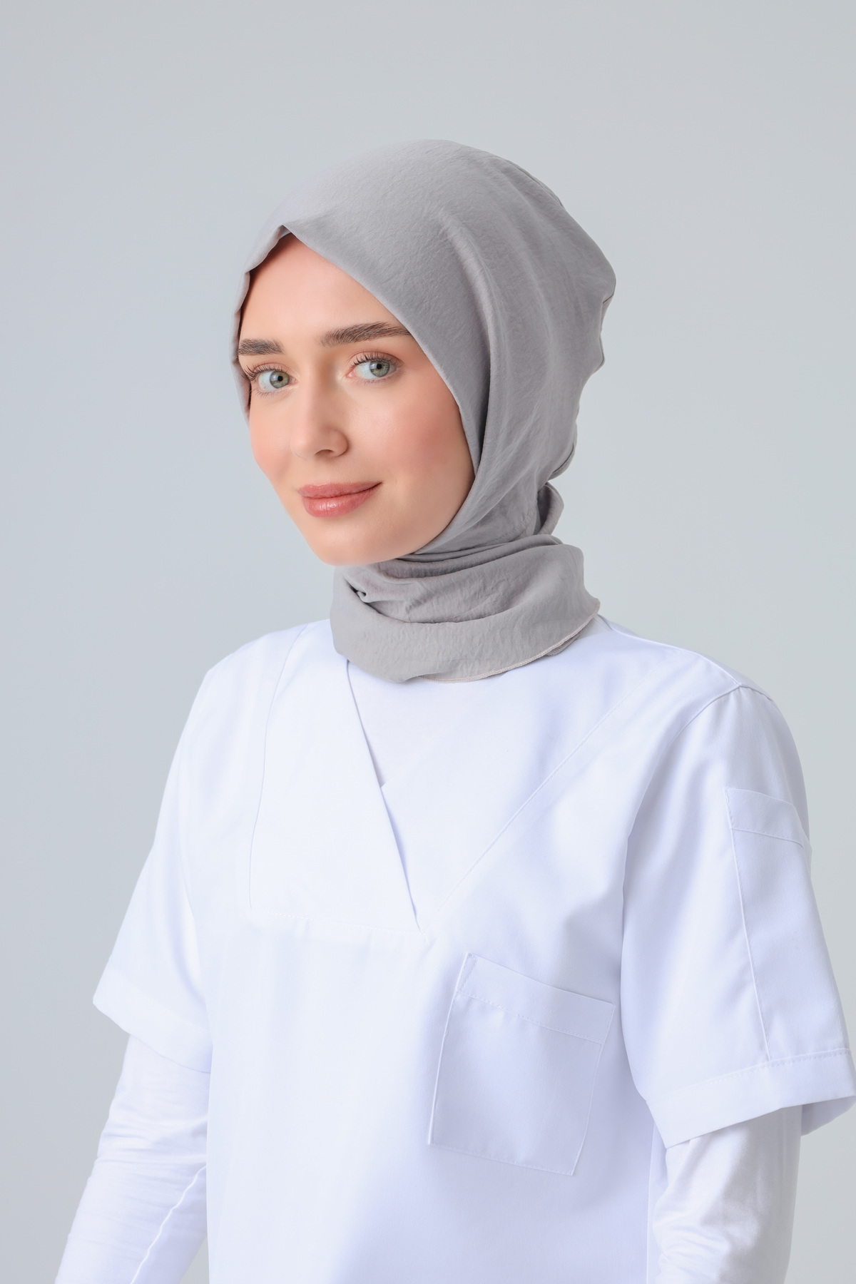 Viridi Medical Fashion PAMUK CAZZ CERRAHİ TESETTÜR BONE DUMAN - Fiyatı ...