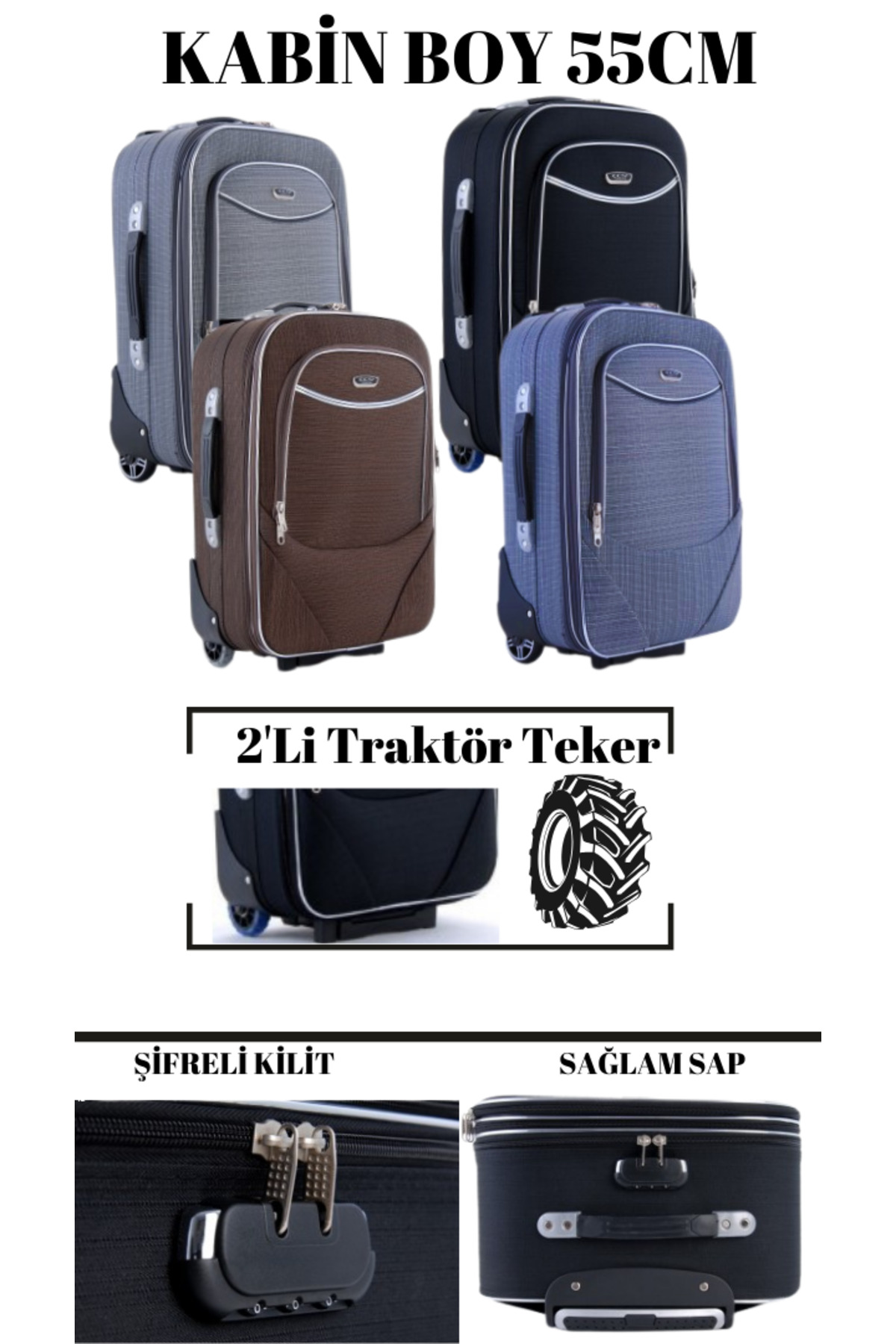 Bagify Kumaş Kabin Boy Valiz 2 Teker - Fiyatı, Yorumları