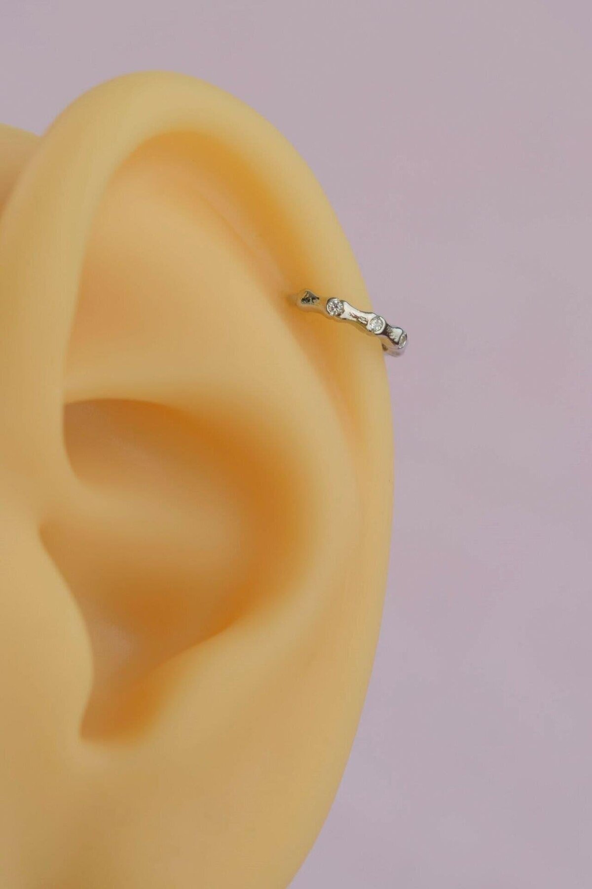 Sacce Scarves&Accessories Gümüş Renk İnce Mini Halka Tragus Piercing ...