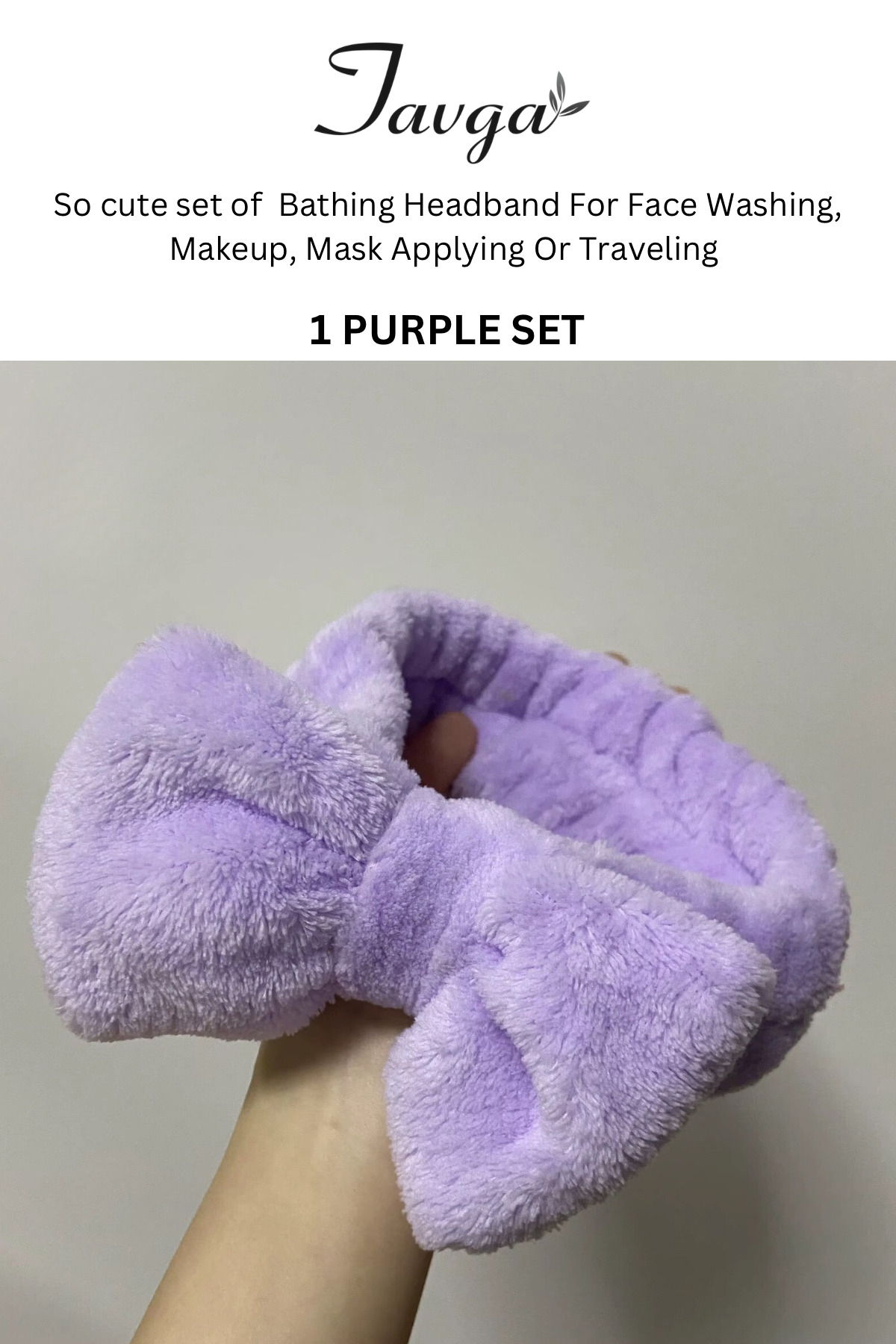 TAVGA 3'lü Cotton Travel Saç ve Bilek Bandı Seti (Maske-Makyaj- El ve ...